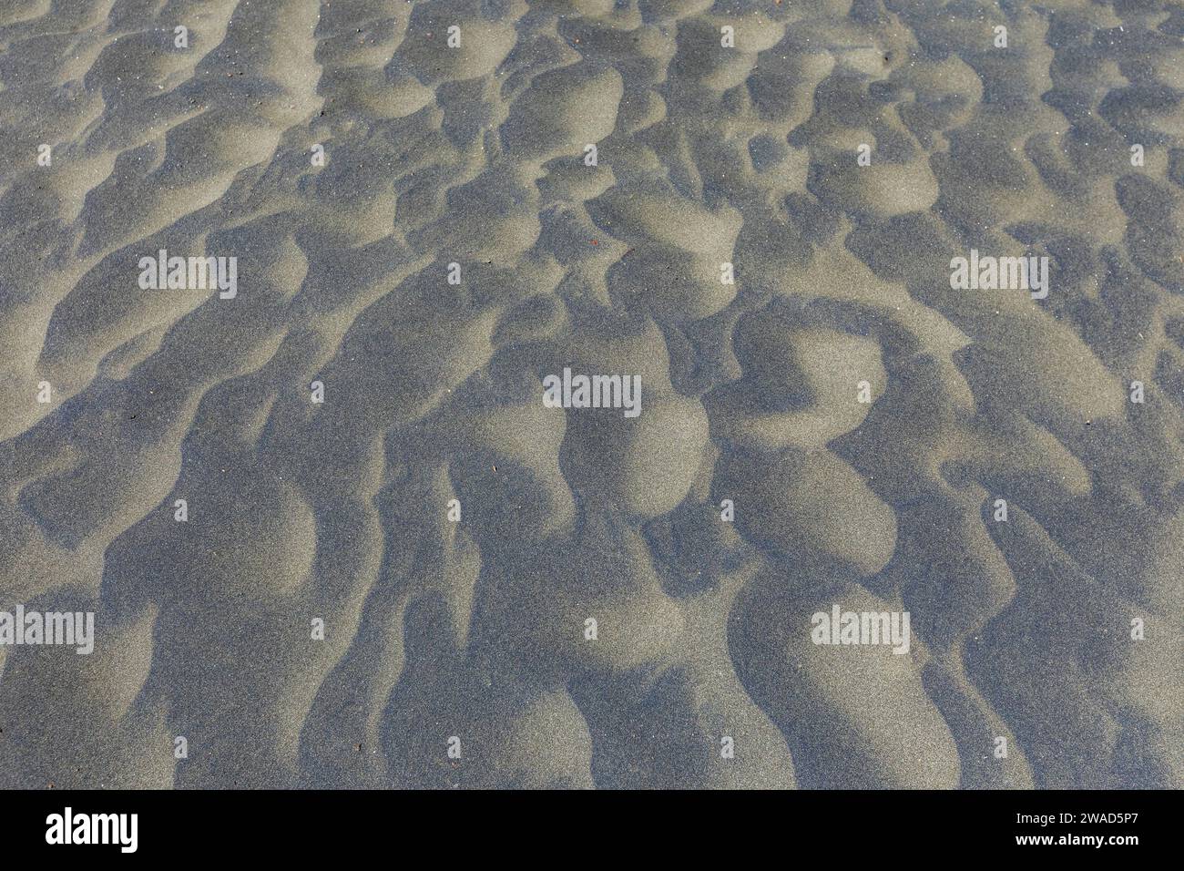 Wind sculpted patterns in beach sand Stock Photo - Alamy