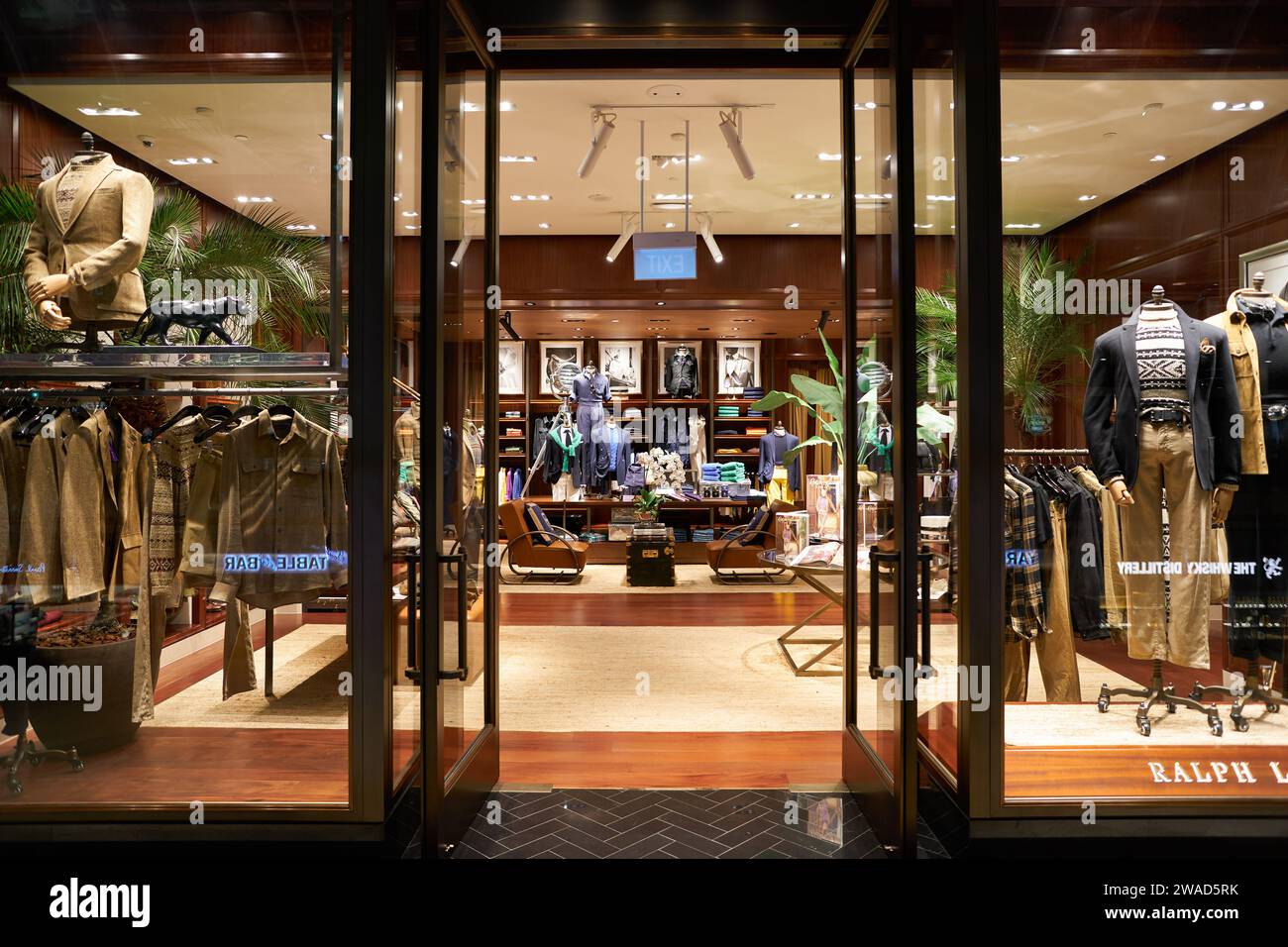 SINGAPORE - NOVEMBER 05, 2023: entrance to Ralph Lauren store in the ...