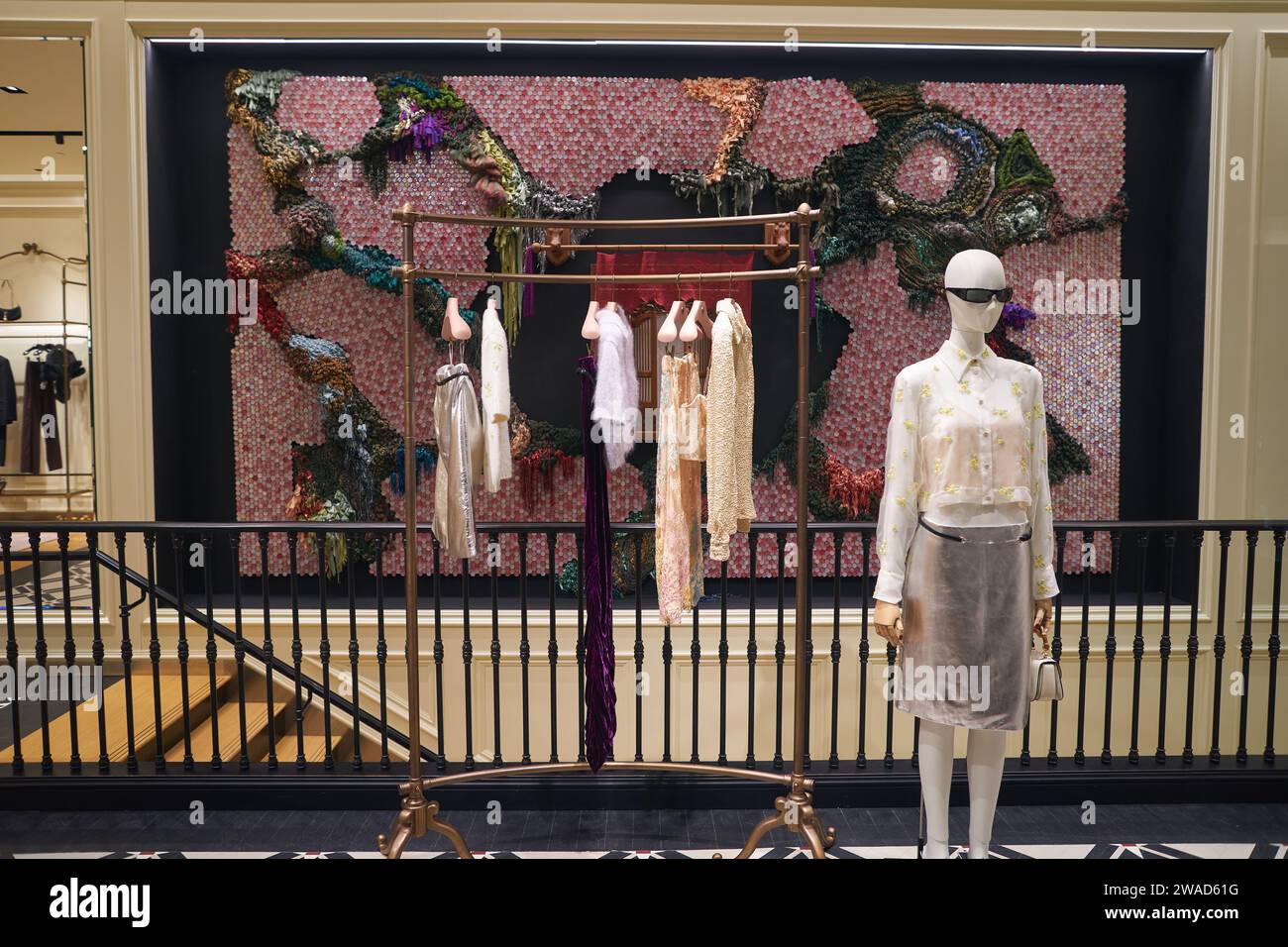 SINGAPORE - NOVEMBER 05, 2023: goods displayed inside Gucci store in ...