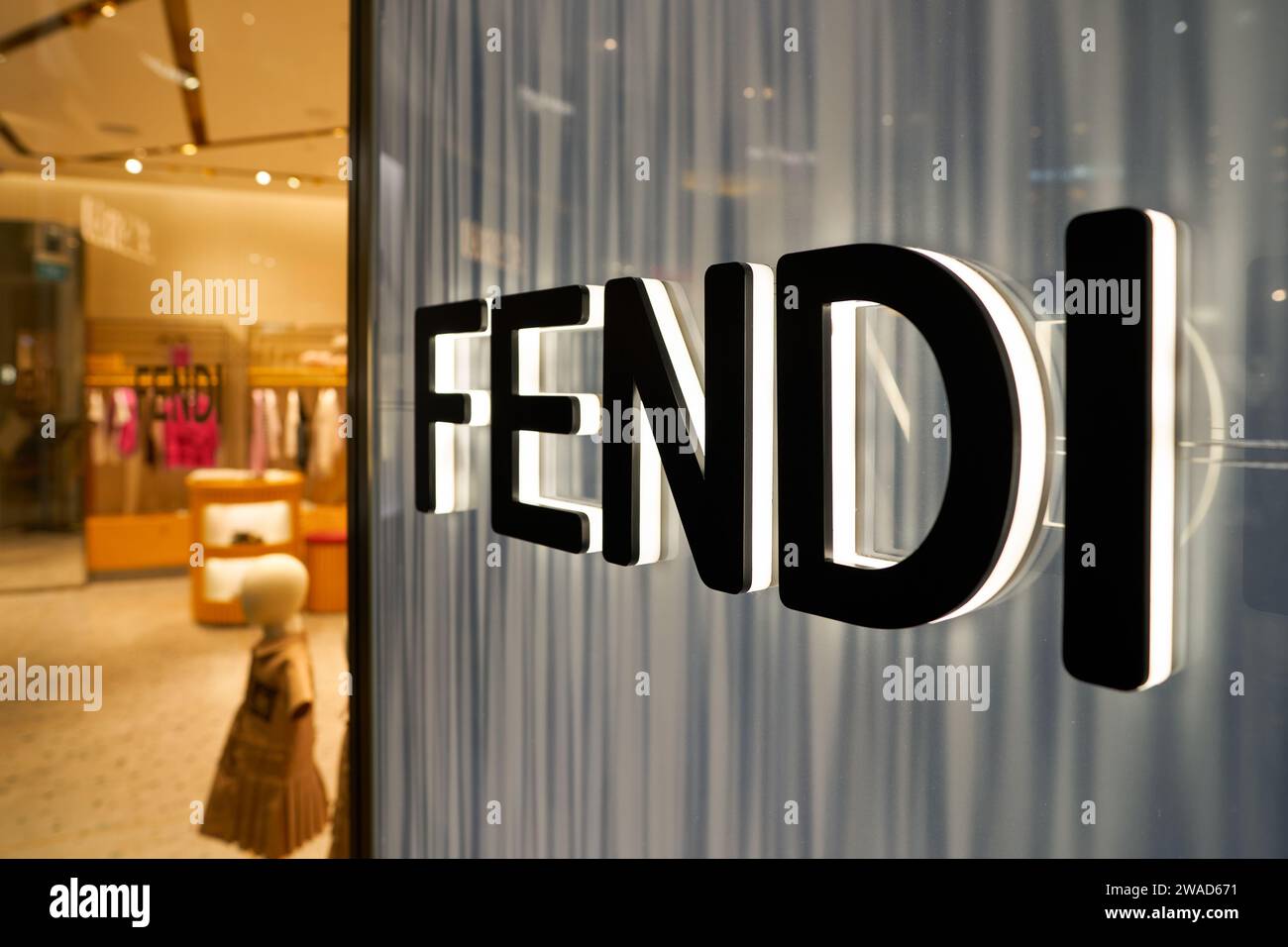 SINGAPORE - NOVEMBER 05, 2023: Fendi store inside the Shoppes at Marina ...