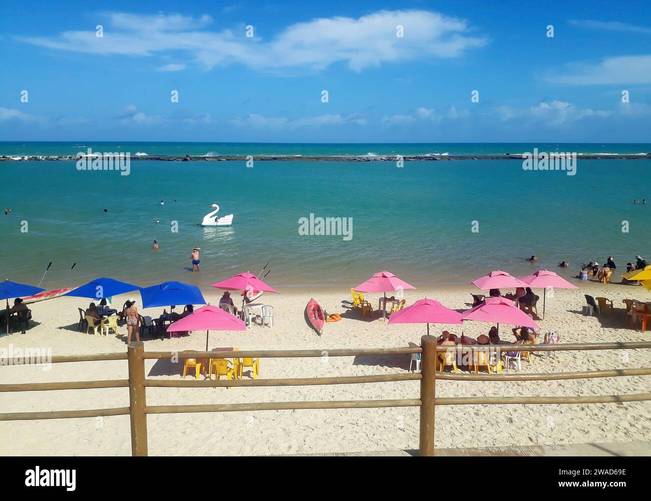 Maceió, Brazil, October 5, 2023. Barra de São Miguel Beach, located in ...