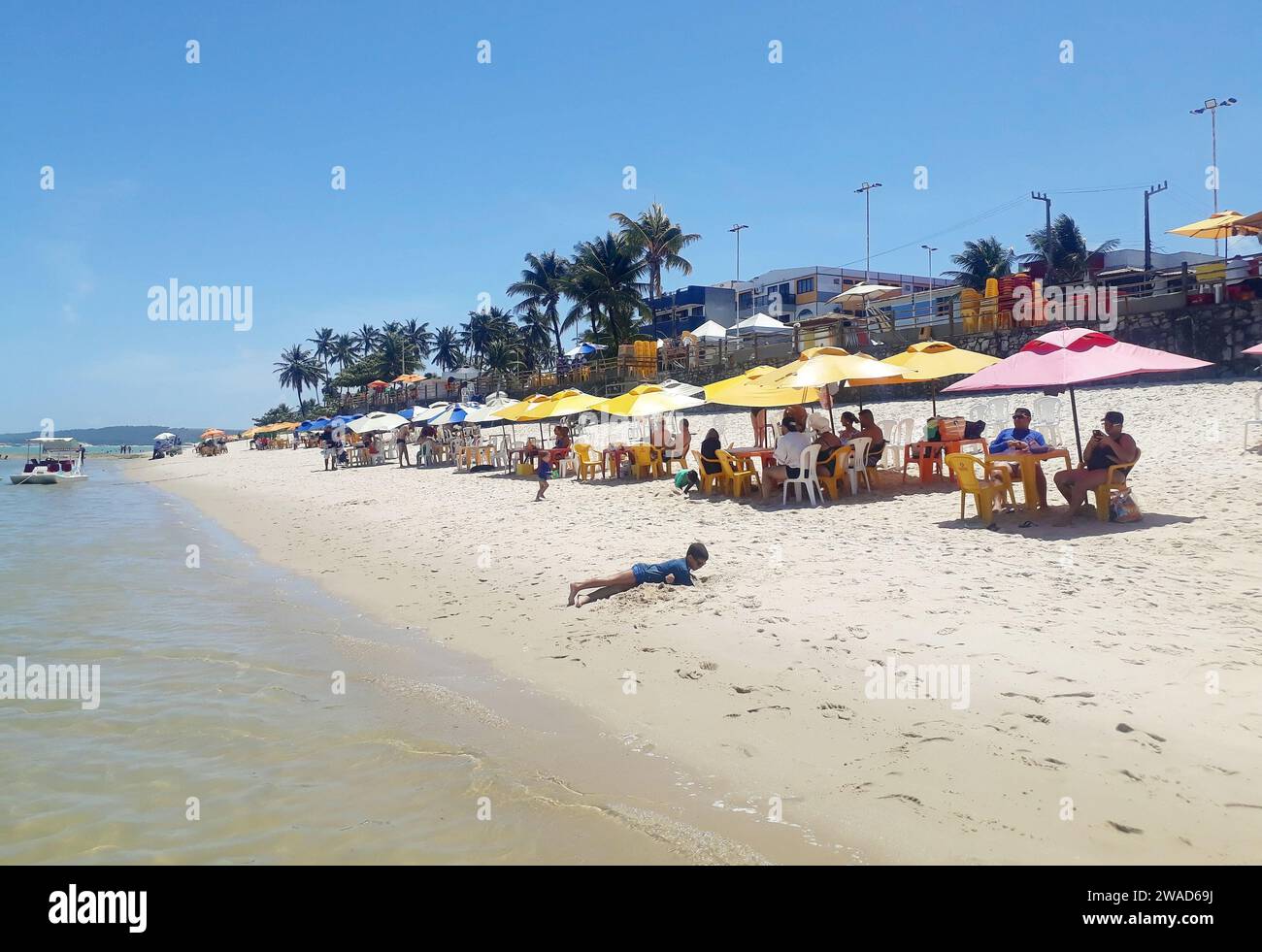 Maceió, Brazil, October 5, 2023. Barra de São Miguel Beach, located in ...