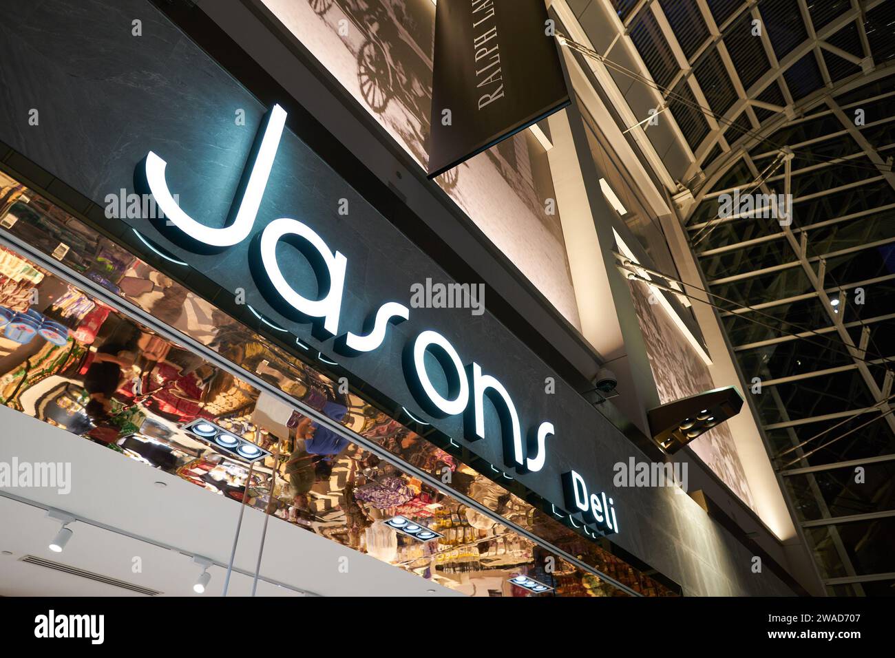 SINGAPORE - NOVEMBER 05, 2023: Jasons Deli sign as seen at the Shoppes ...