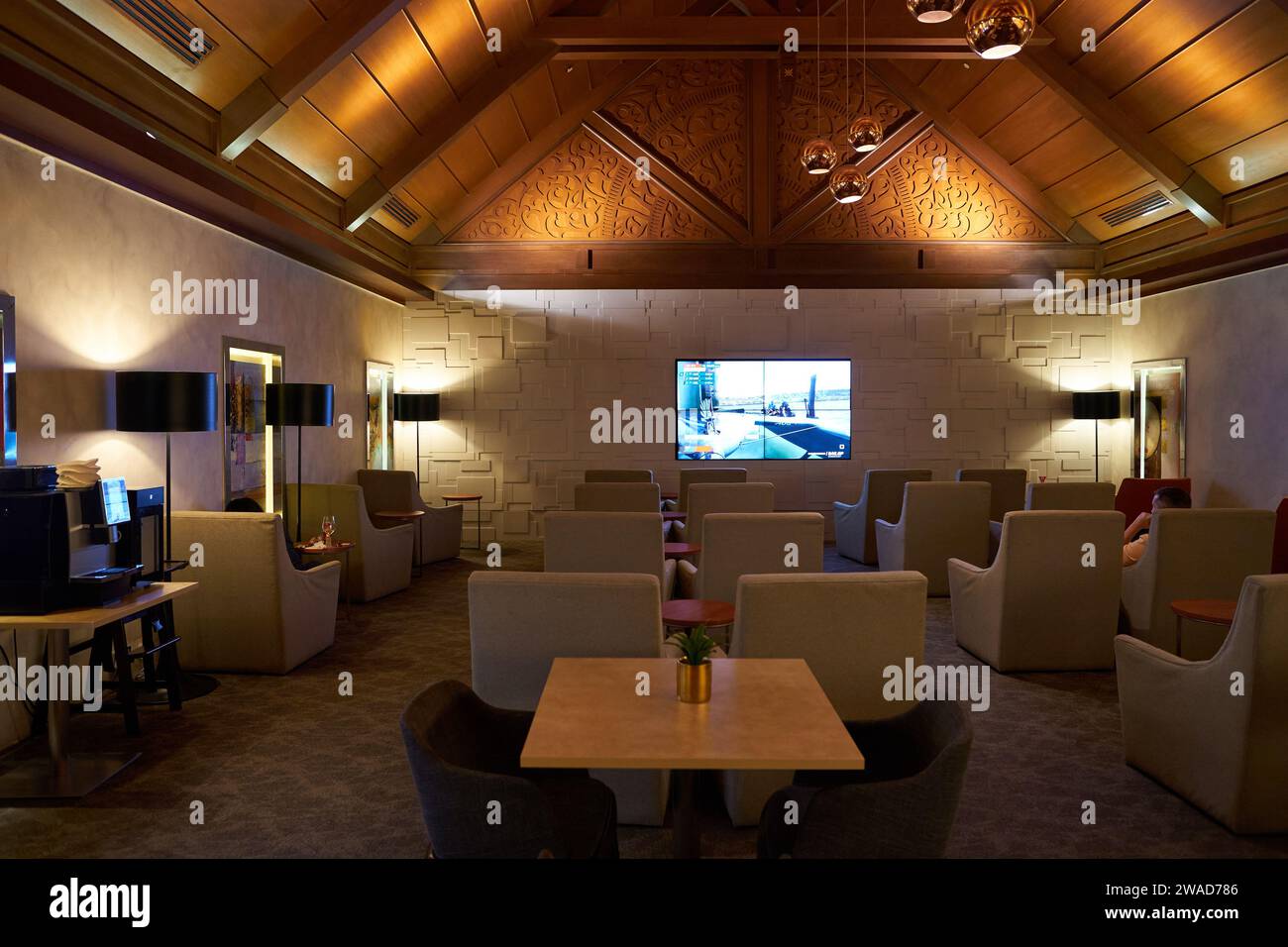 KUALA LUMPUR, MALAYSIA - CIRCA MAY, 2023: interior shot of Sky Suite ...