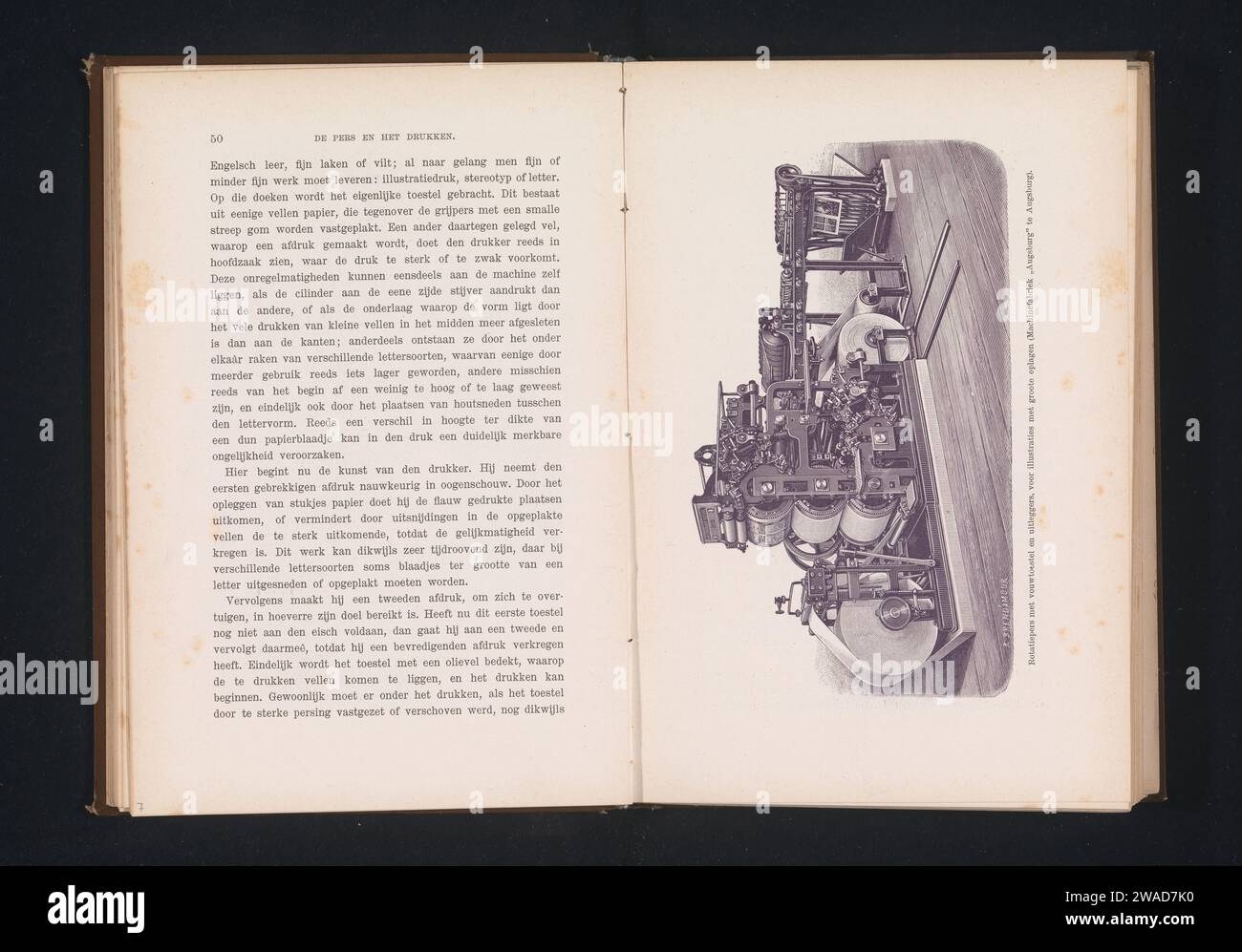Reproduction of an engraving of a rotation press by Richard Brend'Amour ...