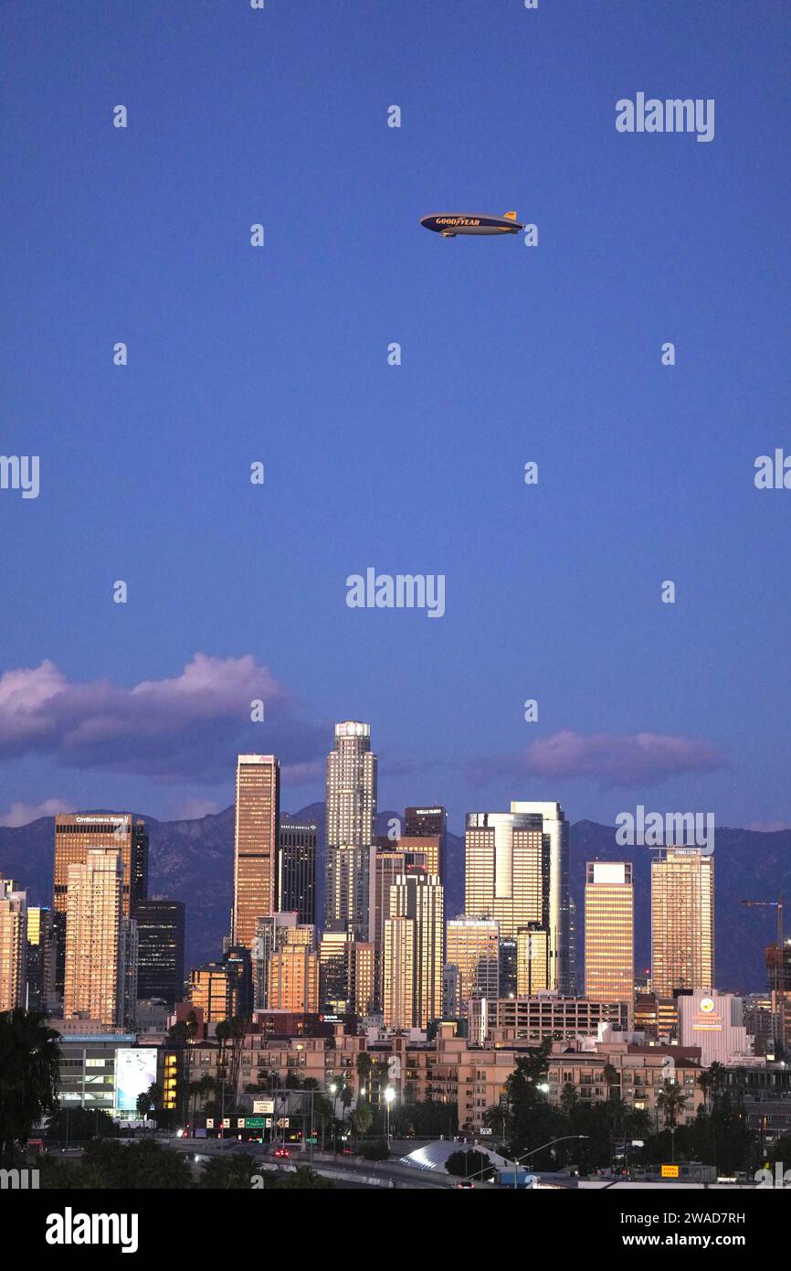 Los Angeles, United States. 03rd Jan, 2024. The Goodyear blimp Wingfoot ...