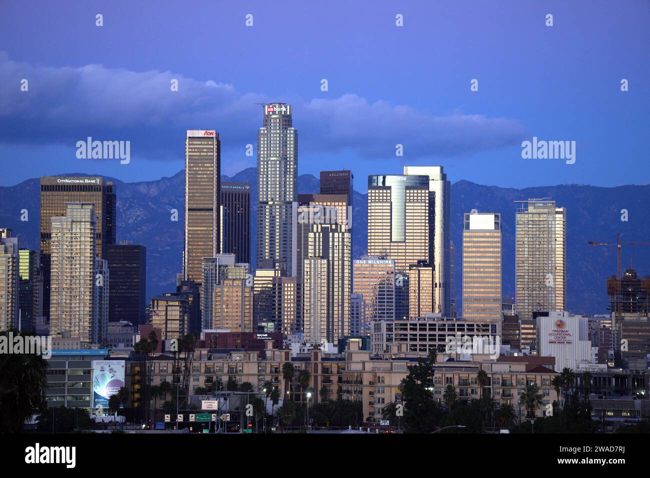 Los Angeles, United States. 03rd Jan, 2024. The downtown Los Angeles ...