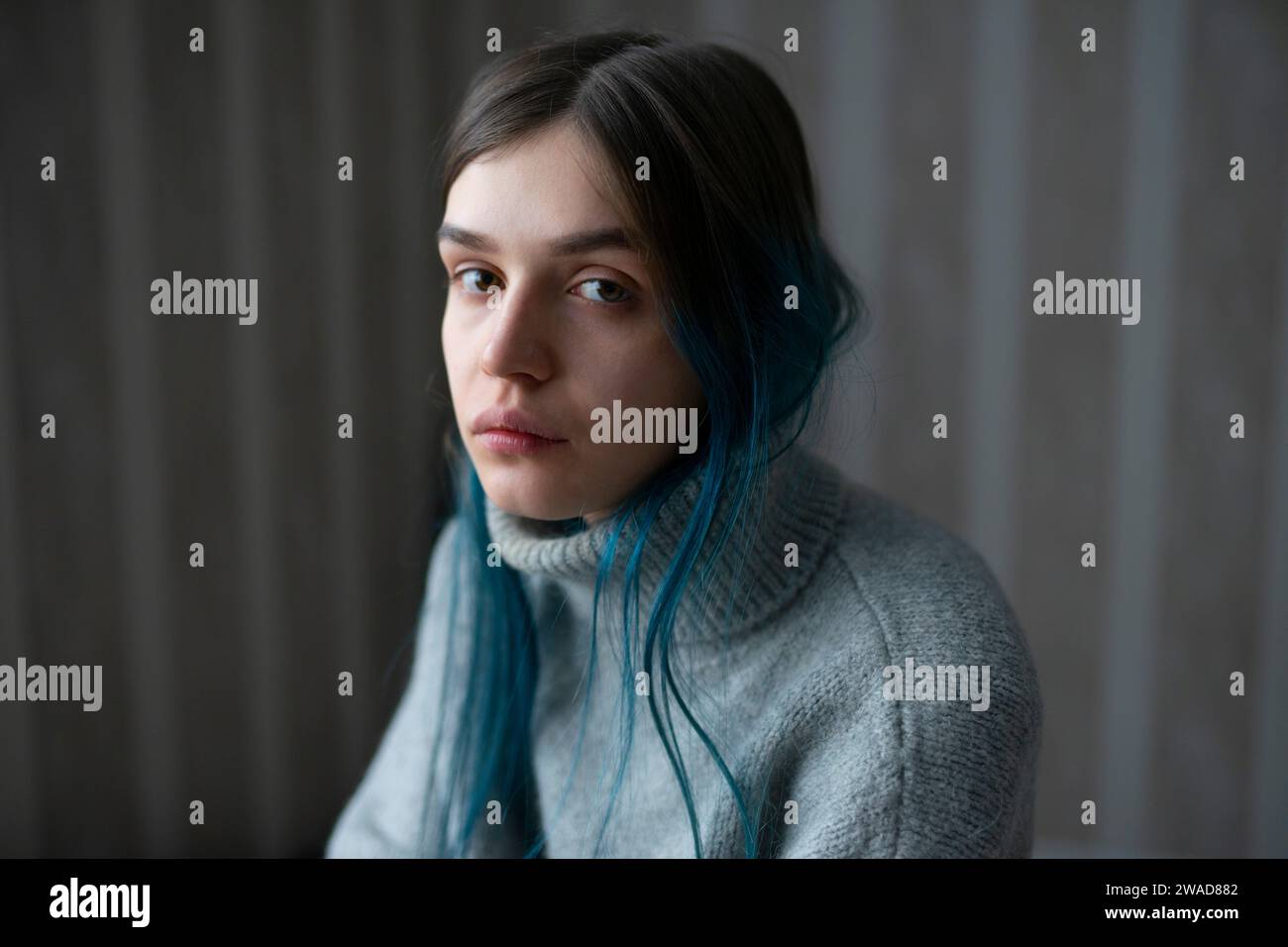 Gray striped sweater hi-res stock photography and images - Alamy