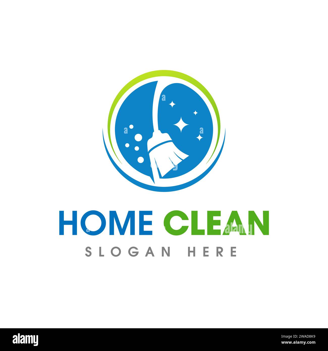 Cleaning Service Business Logo Symbol Icon Design. Abstract broom or ...