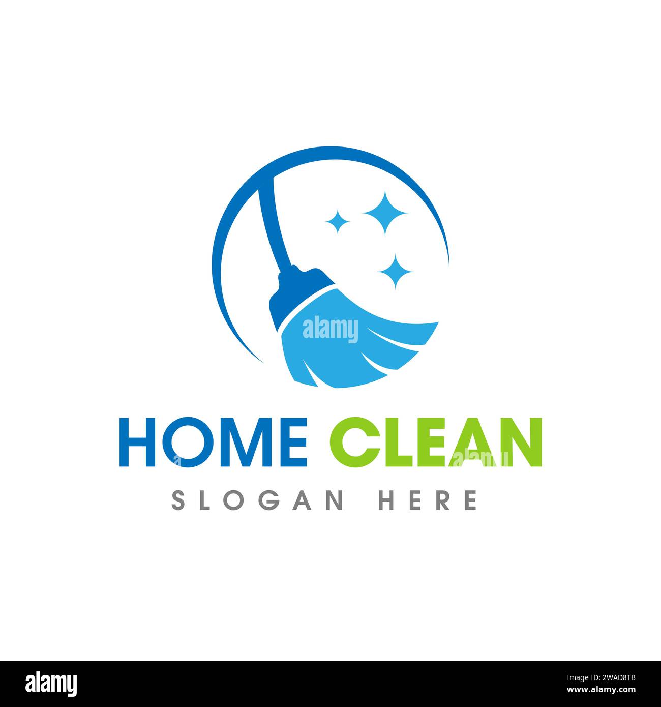 Cleaning Service Business Logo Symbol Icon Design. Abstract broom or ...