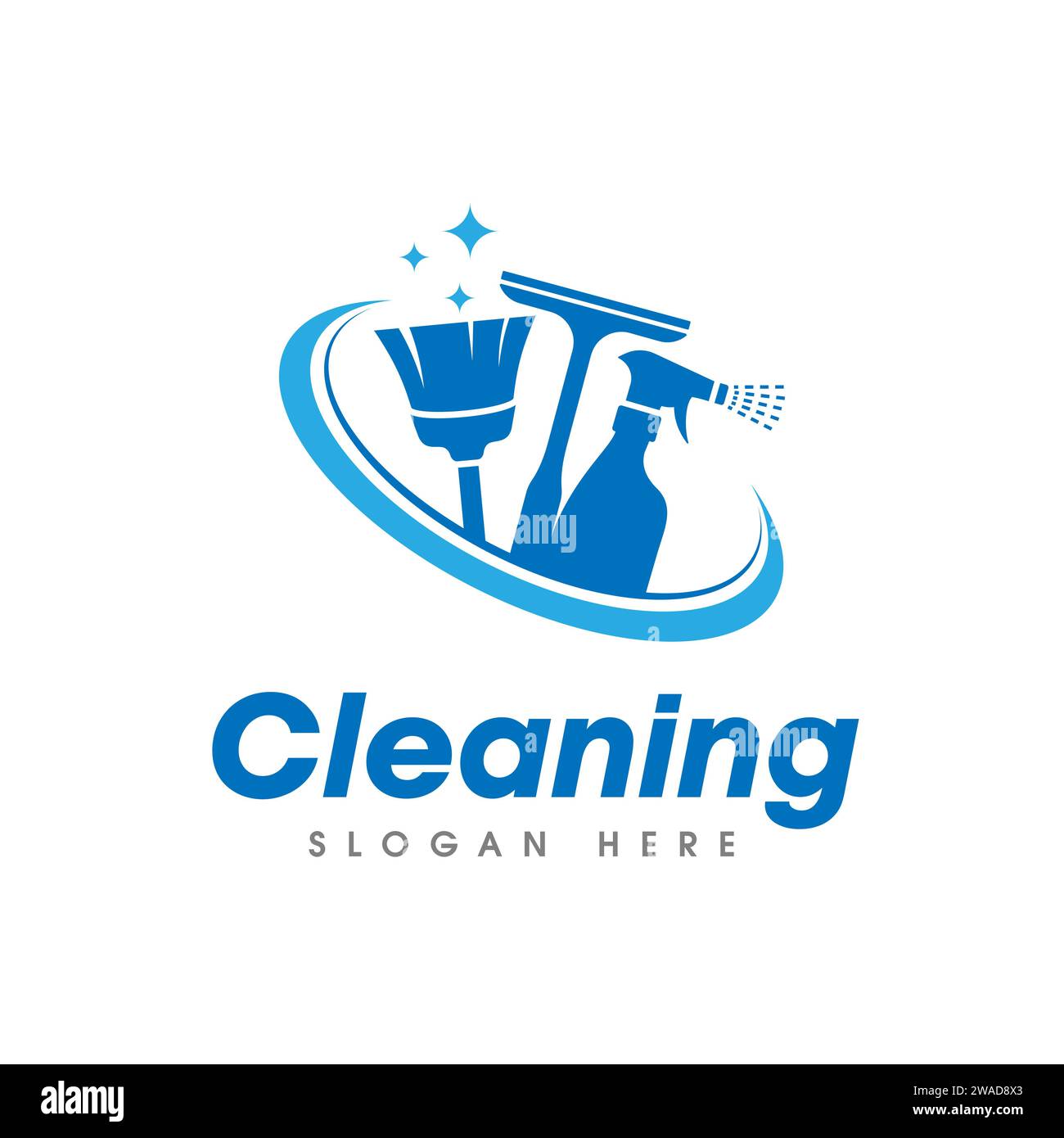 Cleaning Service Logo Symbol Icon Design Template Stock Vector Image ...
