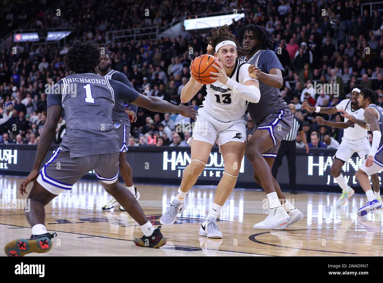 PROVIDENCE, RI - JANUARY 03: Providence Friars forward Josh Oduro (13 ...