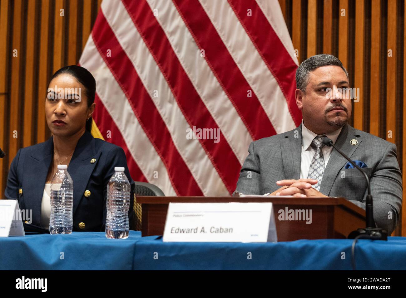 First Deputy Tania Kinsella and Police Commissioner Edward Caban attend ...