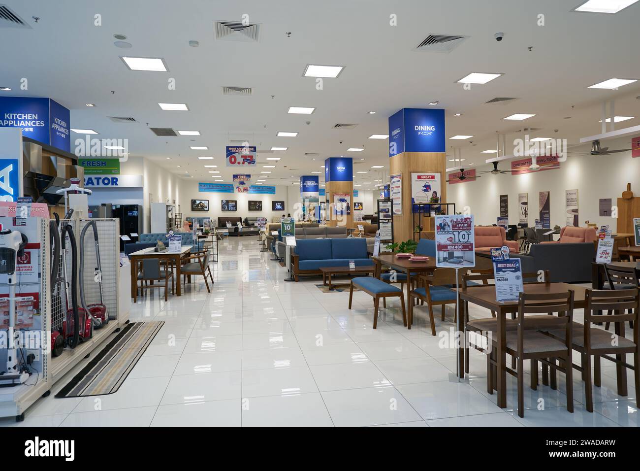 KUALA LUMPUR, MALAYSIA - MAY 27, 2023: interior shot of Nojima store in ...