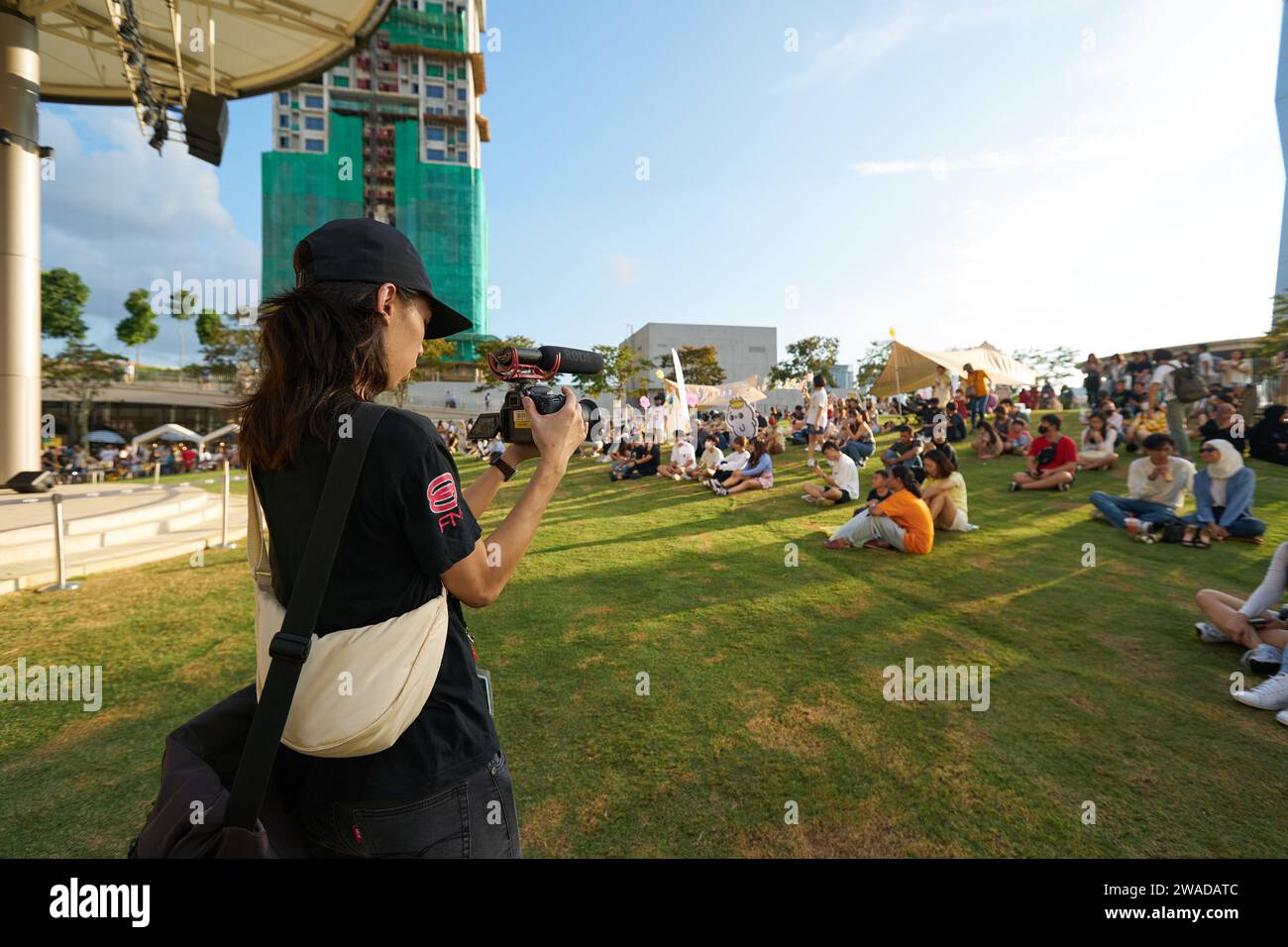 KUALA LUMPUR, MALAYSIA - CIRCA MAY, 2023: people sit in the Central ...