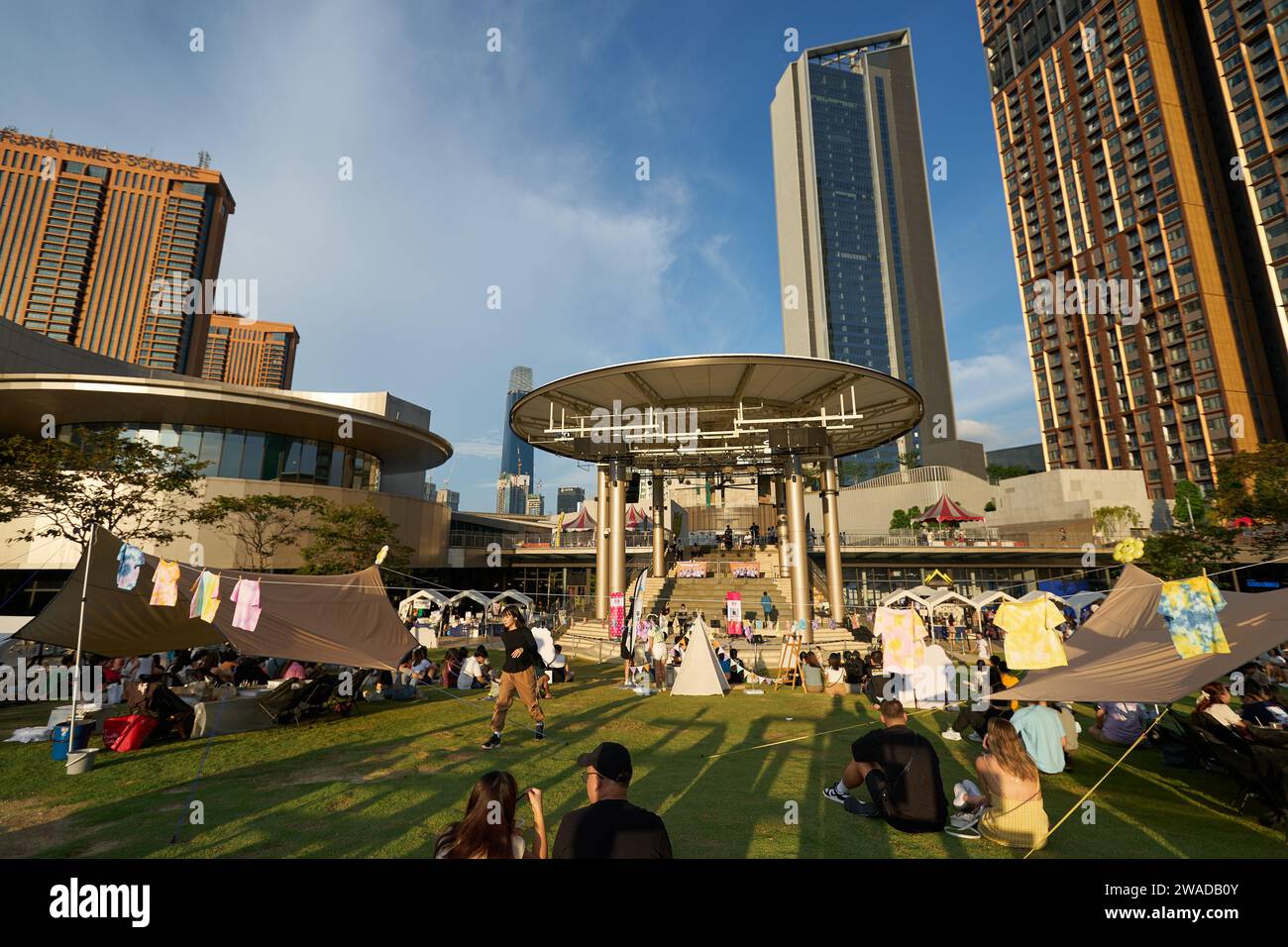 KUALA LUMPUR, MALAYSIA - CIRCA MAY, 2023: people sit in the Central ...