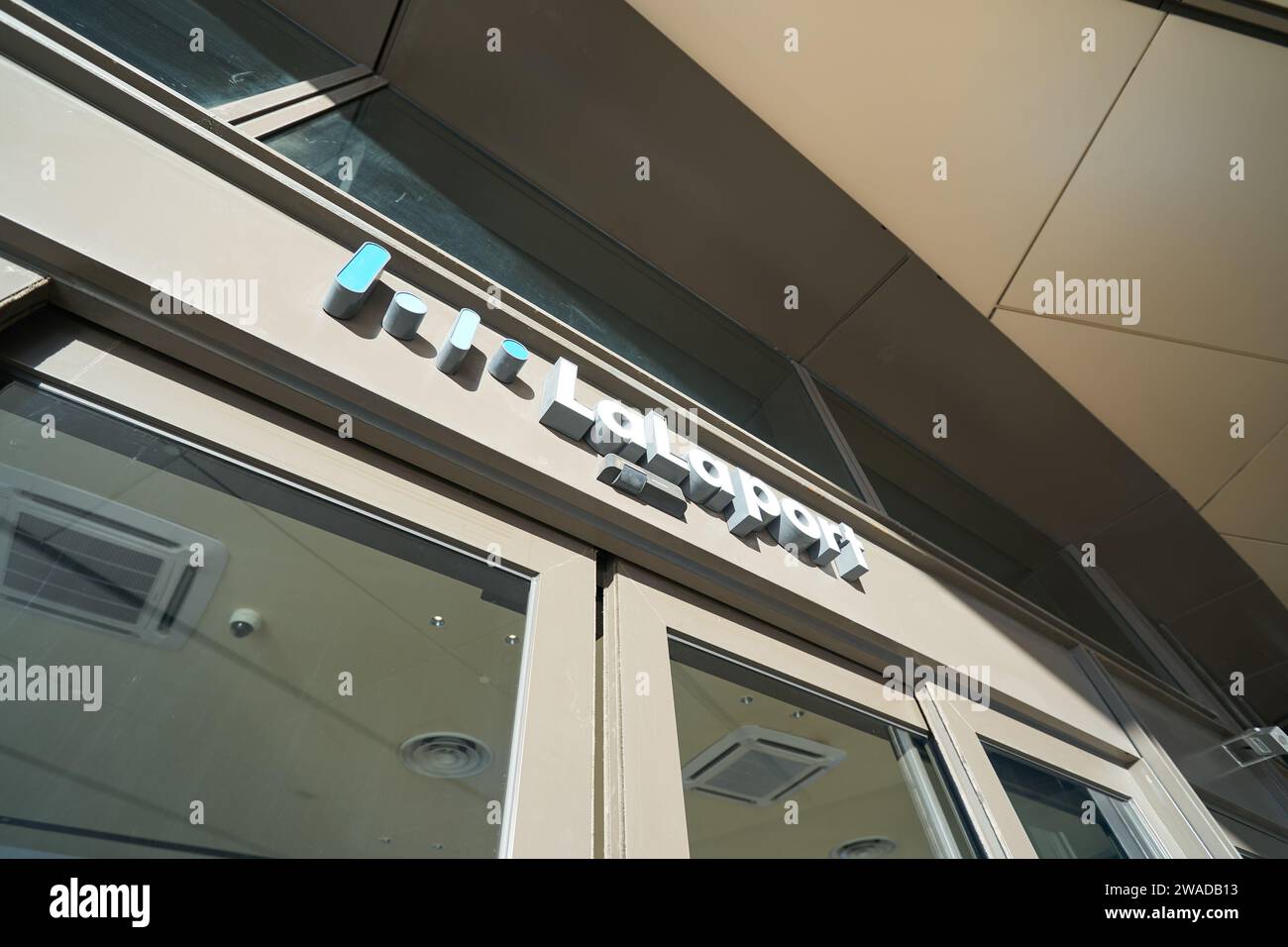 KUALA LUMPUR, MALAYSIA - MAY 27, 2023: LaLaport sign over shopping mall ...