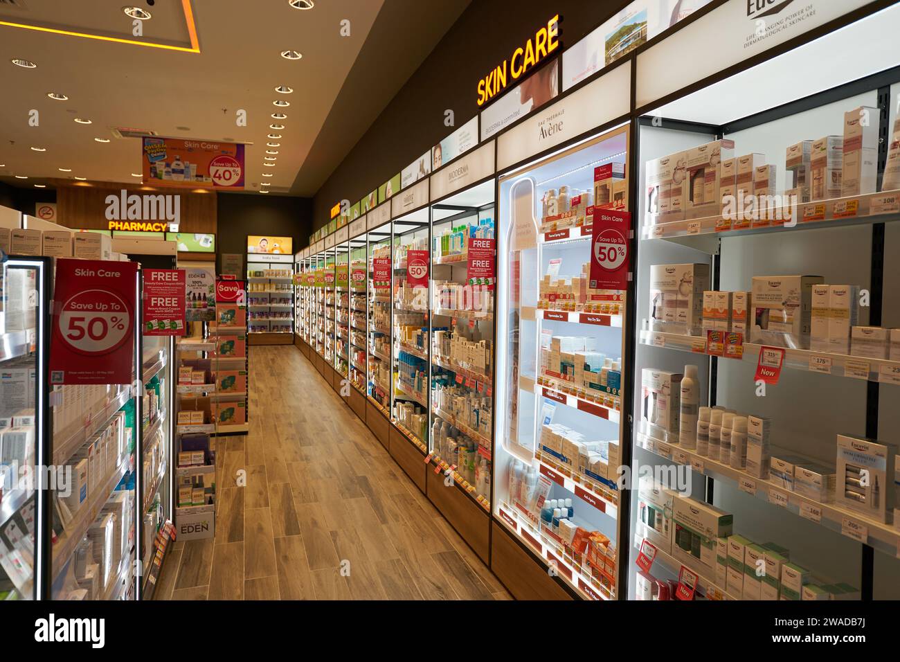 KUALA LUMPUR, MALAYSIA - MAY 27, 2023: interior shot of Guardian store ...