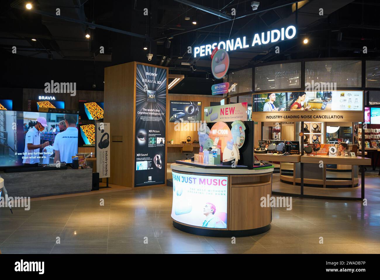 KUALA LUMPUR, MALAYSIA - MAY 27, 2023: interior shot of Sony Store in ...