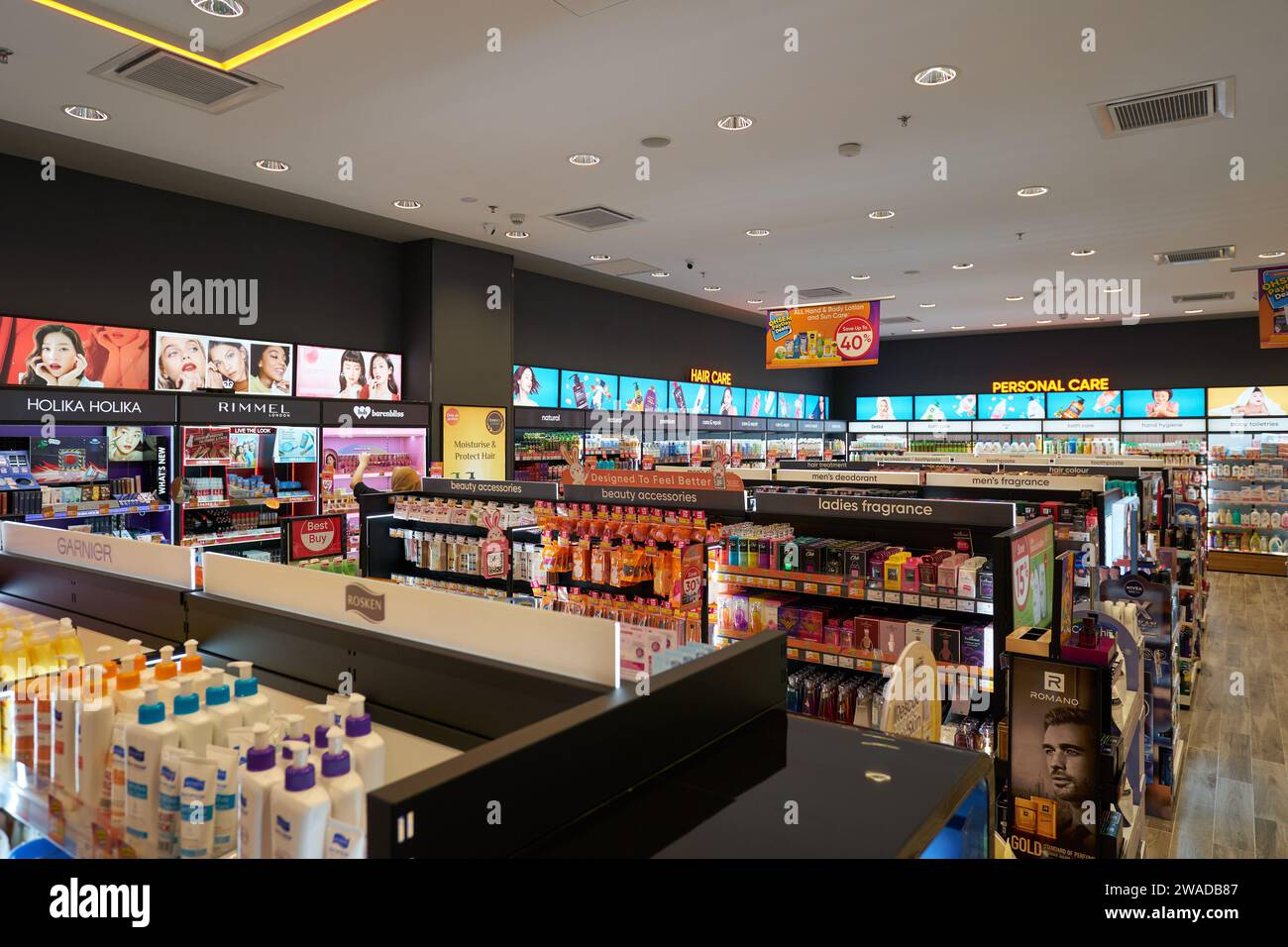 KUALA LUMPUR, MALAYSIA - MAY 27, 2023: interior shot of Guardian store ...