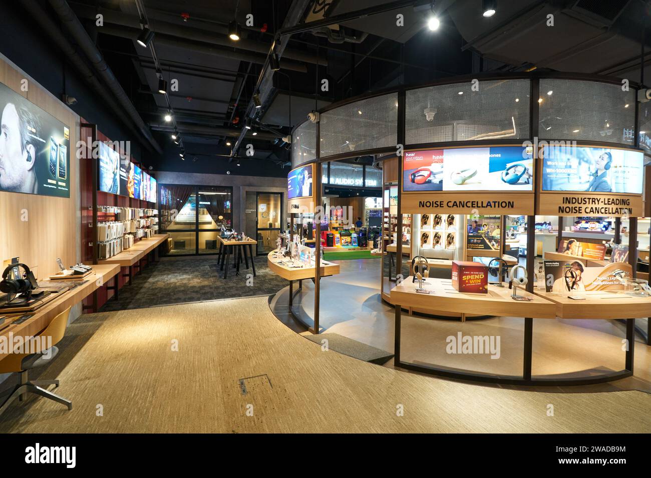 KUALA LUMPUR, MALAYSIA - MAY 27, 2023: interior shot of Sony Store in ...