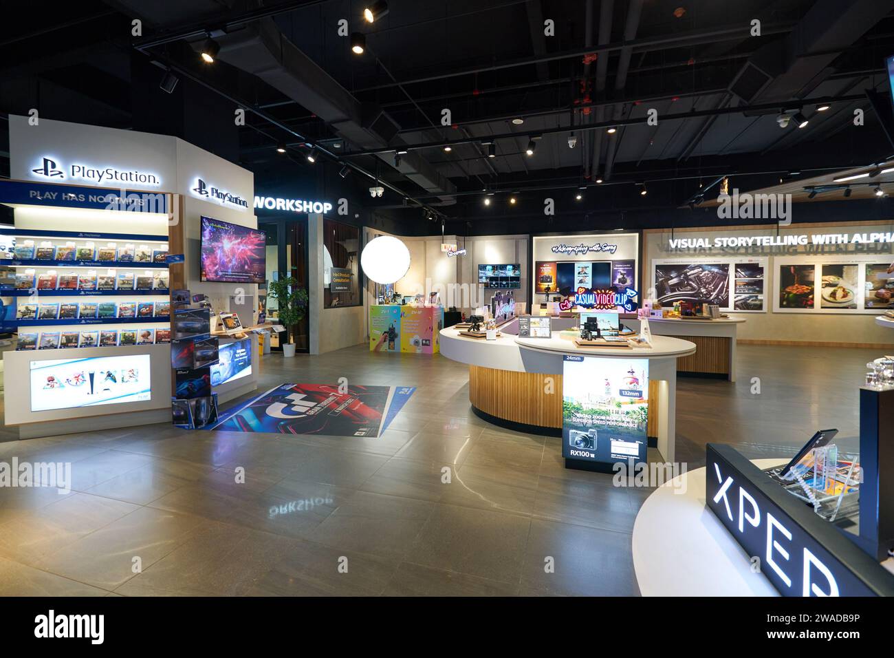 KUALA LUMPUR, MALAYSIA - MAY 27, 2023: interior shot of Sony Store in ...
