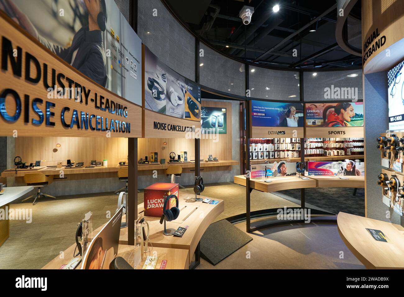 KUALA LUMPUR, MALAYSIA - MAY 27, 2023: interior shot of Sony Store in ...