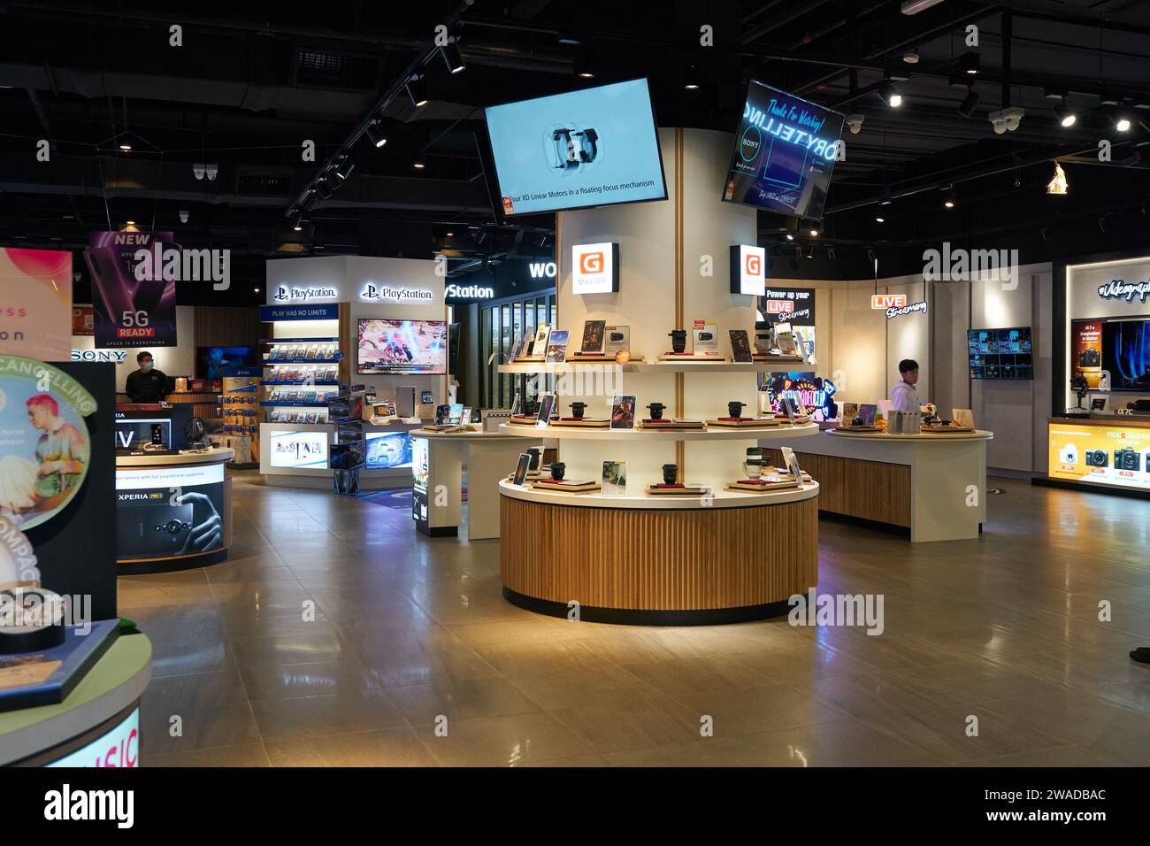 KUALA LUMPUR, MALAYSIA - MAY 27, 2023: interior shot of Sony Store in ...