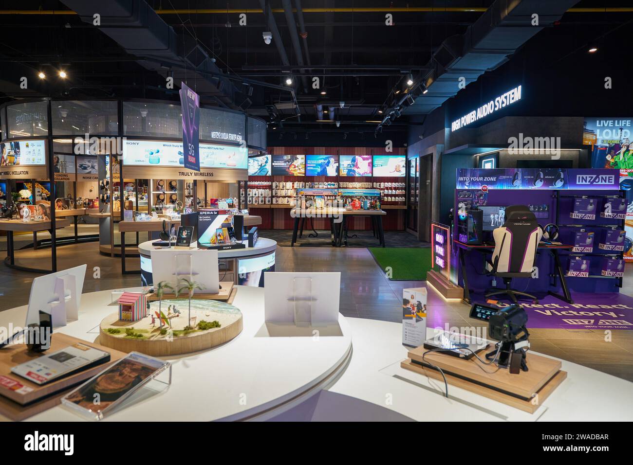 KUALA LUMPUR, MALAYSIA - MAY 27, 2023: interior shot of Sony Store in ...