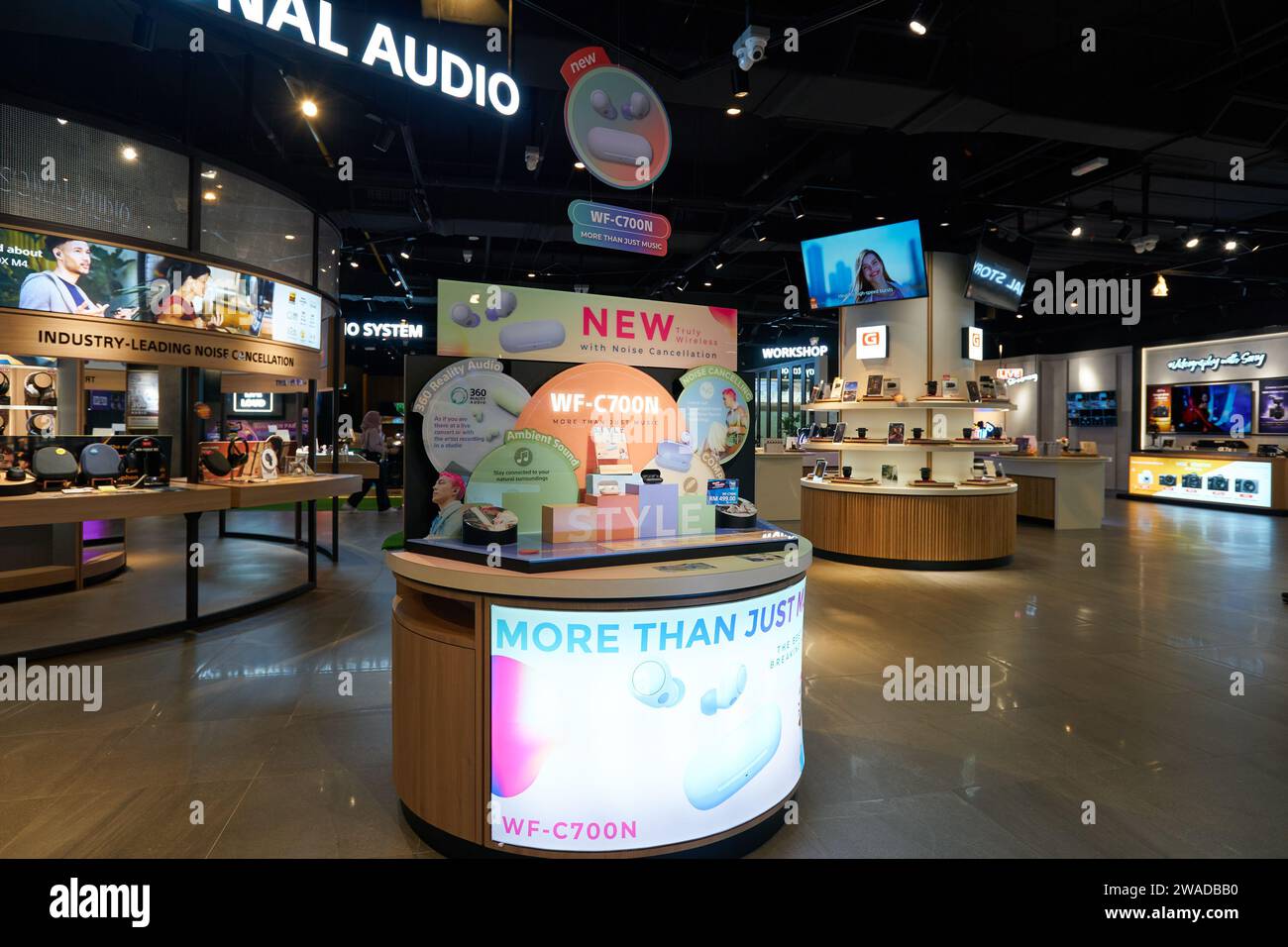 KUALA LUMPUR, MALAYSIA - MAY 27, 2023: interior shot of Sony Store in ...