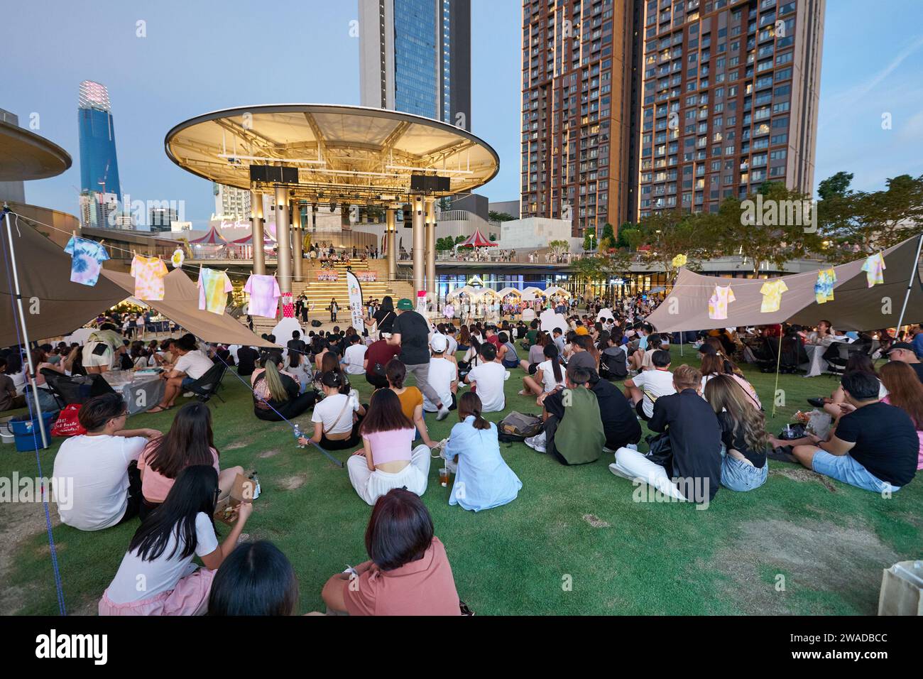 KUALA LUMPUR, MALAYSIA - CIRCA MAY, 2023: people sit in the Central ...
