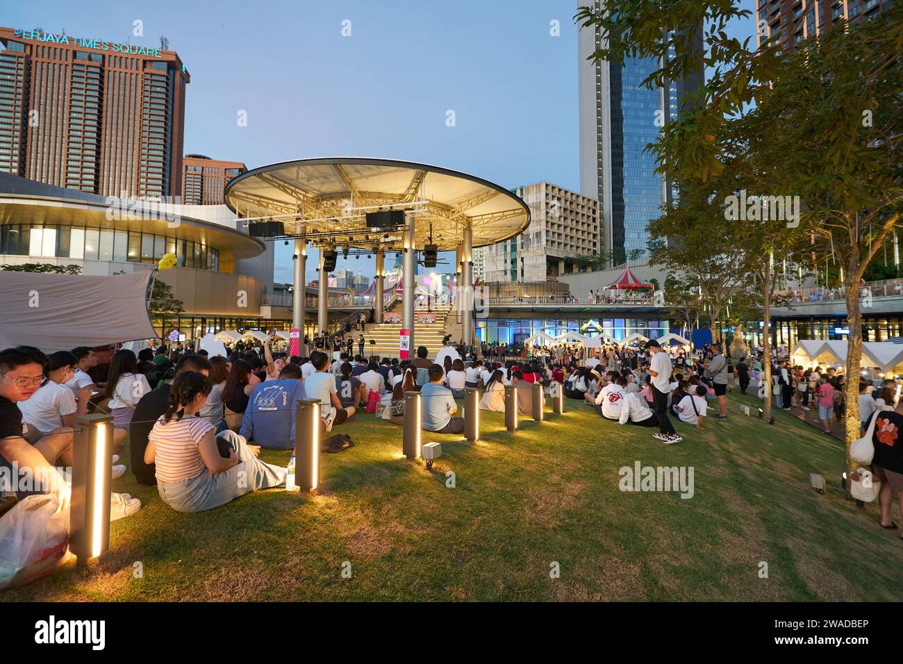 KUALA LUMPUR, MALAYSIA - CIRCA MAY, 2023: people sit in the Central ...