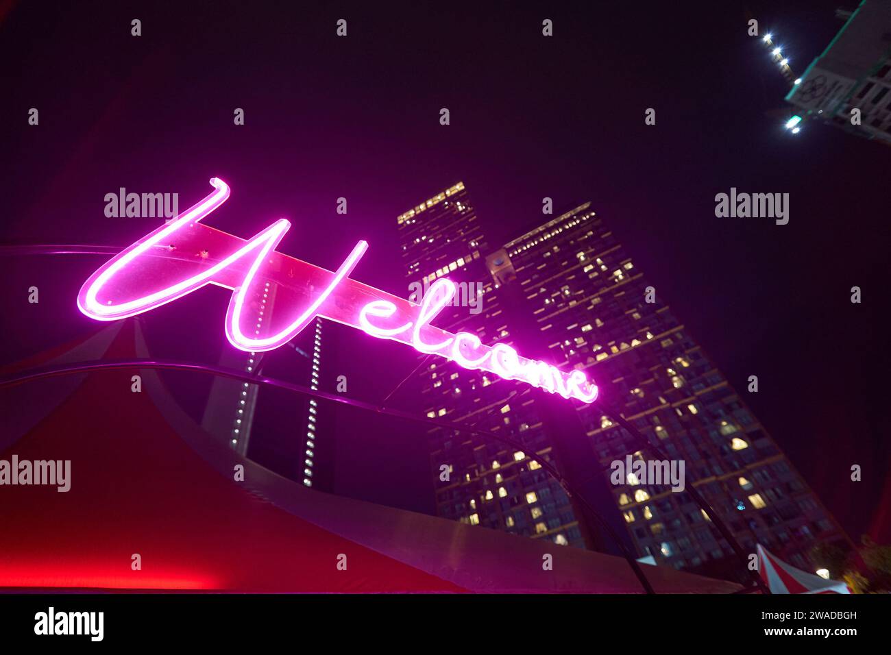 KUALA LUMPUR, MALAYSIA - CIRCA MAY, 2023: Welcome sign as seen at the ...