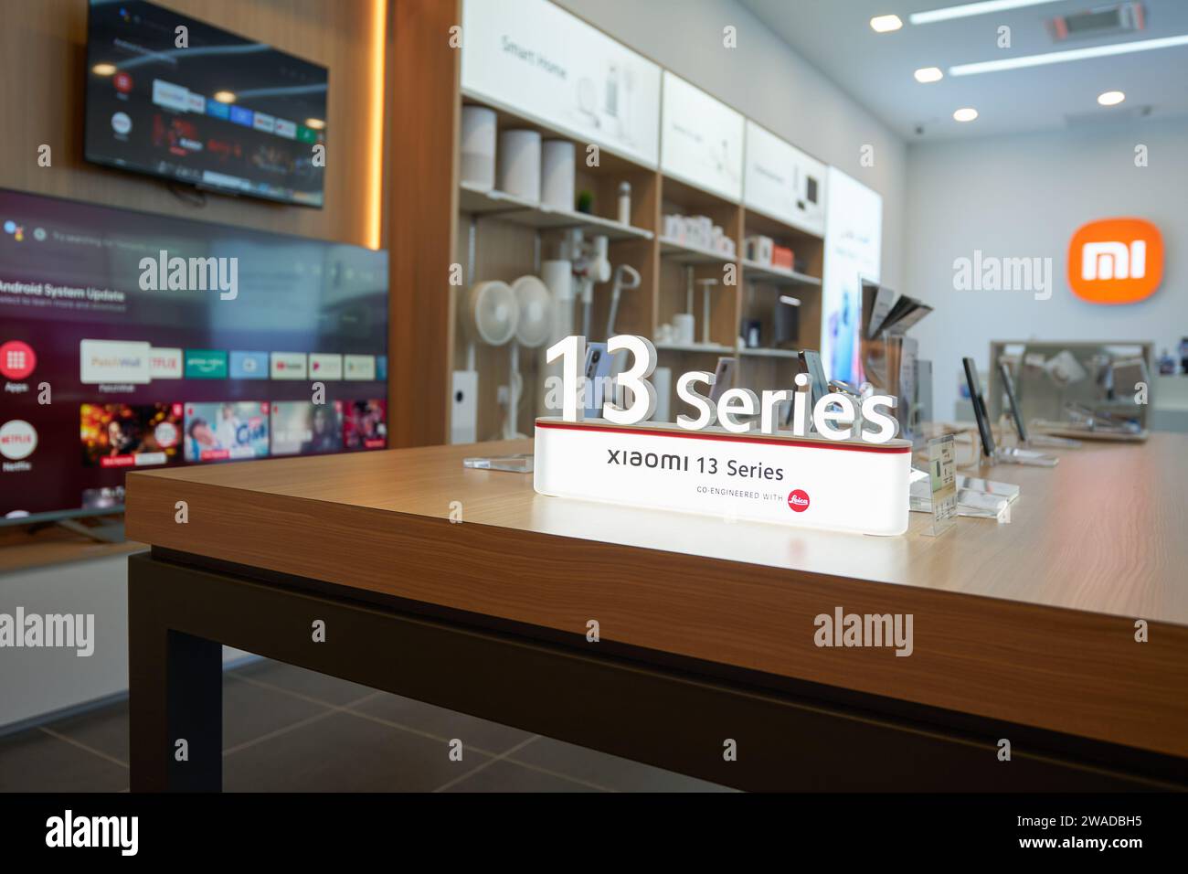 KUALA LUMPUR, MALAYSIA - MAY 27, 2023: inside Xiaomi retail store in LaLaport Bukit Bintang City ...