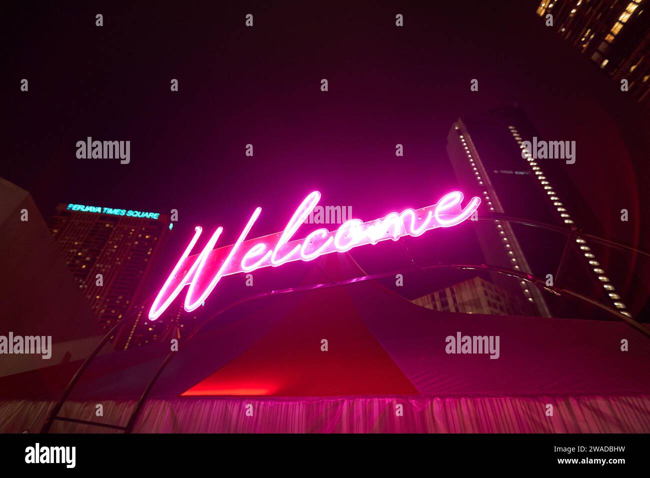 KUALA LUMPUR, MALAYSIA - CIRCA MAY, 2023: Welcome sign as seen at the ...