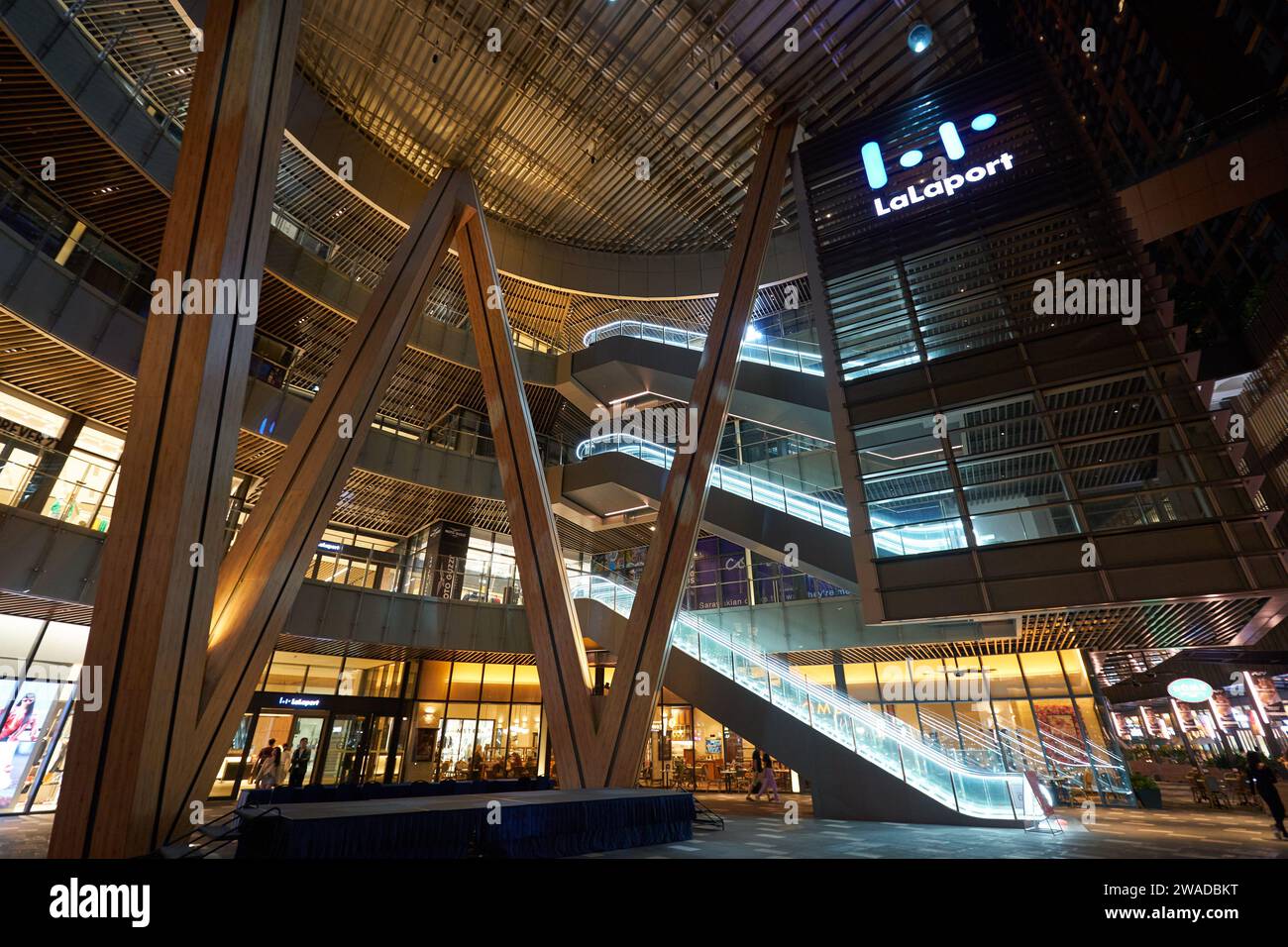 KUALA LUMPUR, MALAYSIA - MAY 27, 2023: street level view of LaLaport ...