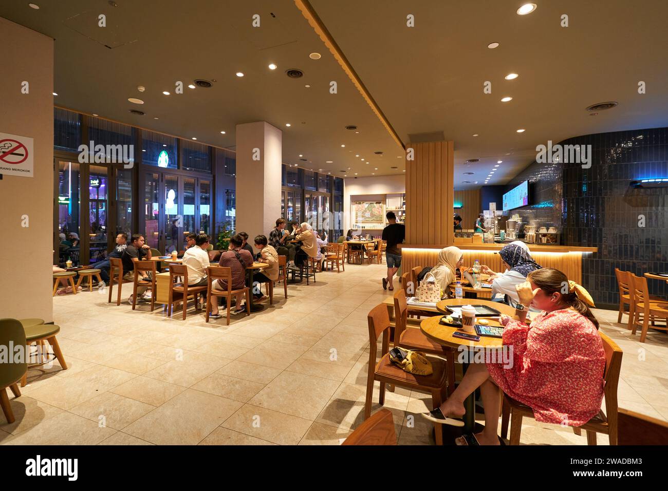 KUALA LUMPUR, MALAYSIA - MAY 27, 2023: interior shot of Starbucks ...
