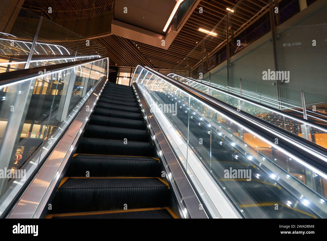KUALA LUMPUR, MALAYSIA - MAY 27, 2023: escalator at LaLaport Bukit ...