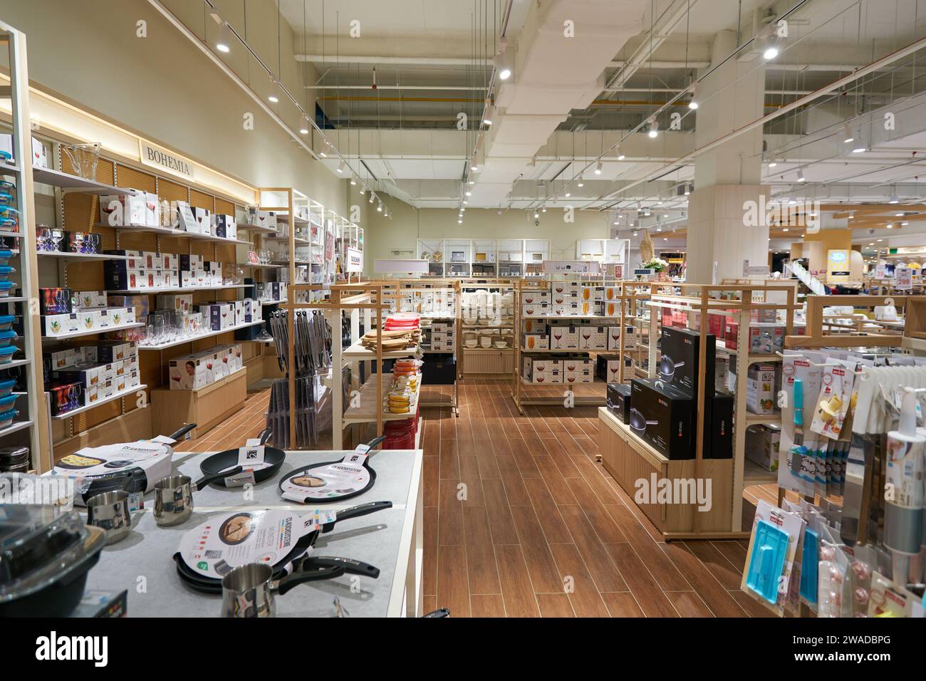 KUALA LUMPUR, MALAYSIA - MAY 27, 2023: interior shot of Metrojaya ...