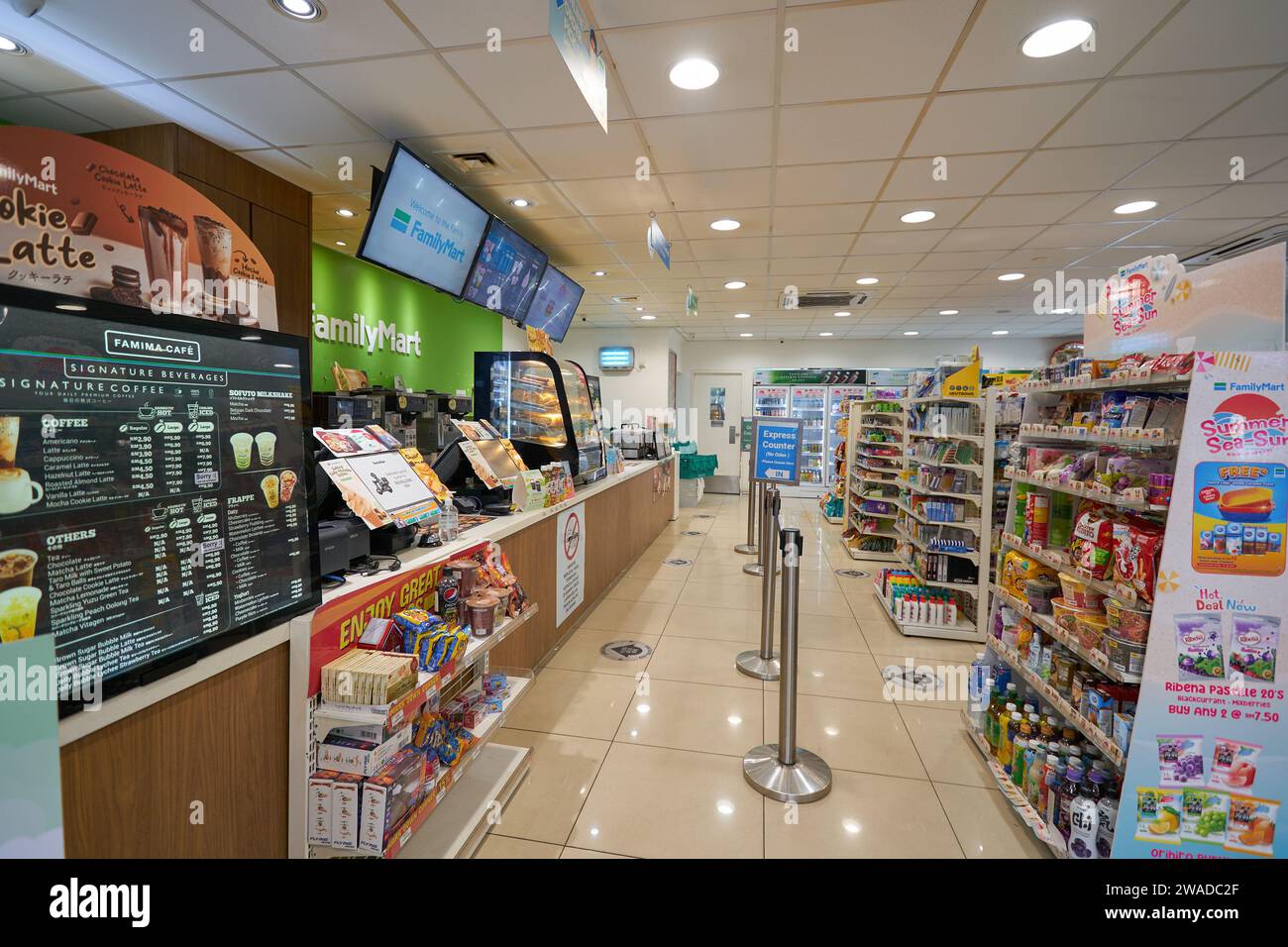 KUALA LUMPUR, MALAYSIA - CIRCA MAY, 2023: interior shot of FamilyMart ...