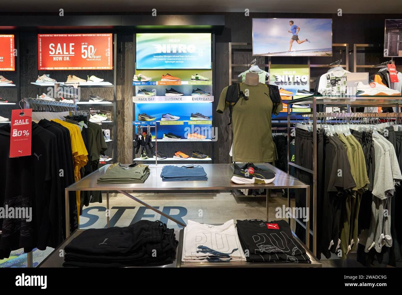 KUALA LUMPUR, MALAYSIA - MAY 29, 2023: inside Puma store in Suria KLCC ...