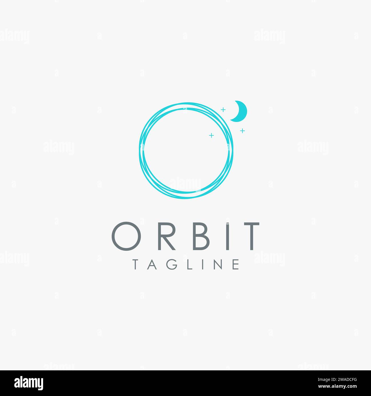 Abstract minimalist motion orbit logo icon vector template on white ...