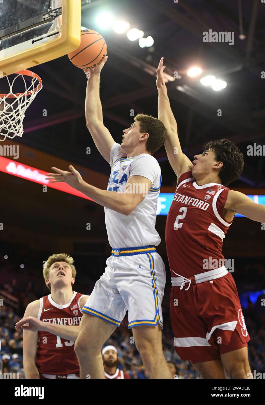 LOS ANGELES, CA - JANUARY 03: UCLA Bruins guard Jan Vide (27) drives ...