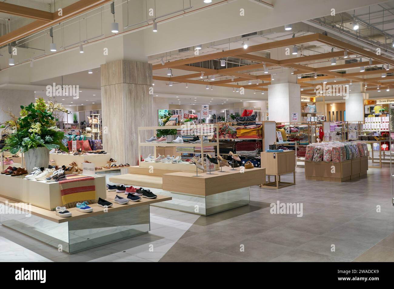 KUALA LUMPUR, MALAYSIA - MAY 27, 2023: interior shot of Metrojaya ...