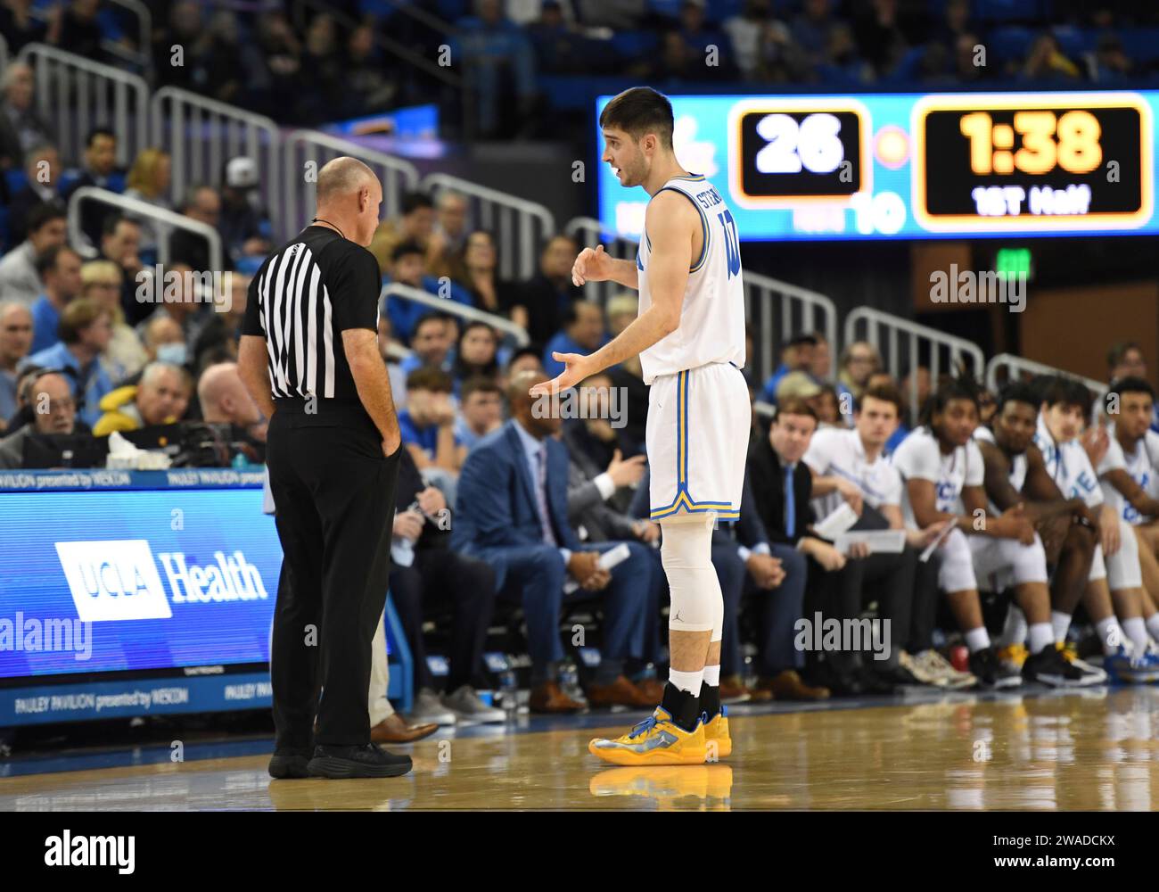 LOS ANGELES, CA - JANUARY 03: UCLA Bruins guard Lazar Stefanovic (10 ...
