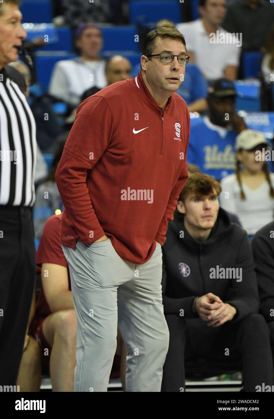 LOS ANGELES, CA - JANUARY 03: Stanford Cardinal head coach Jerod Haase ...