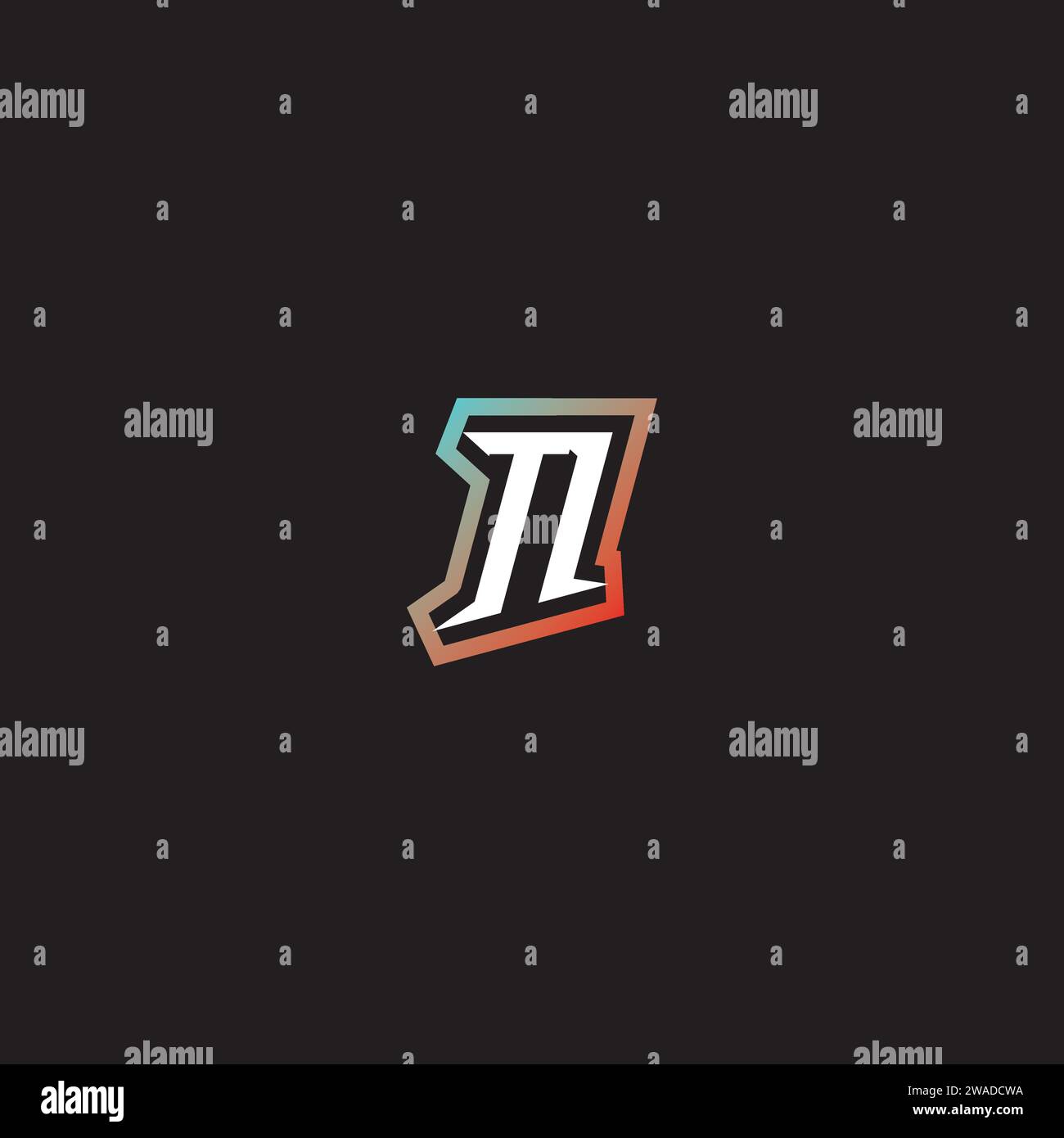 TI letter combination cool logo esport initial and cool color ...