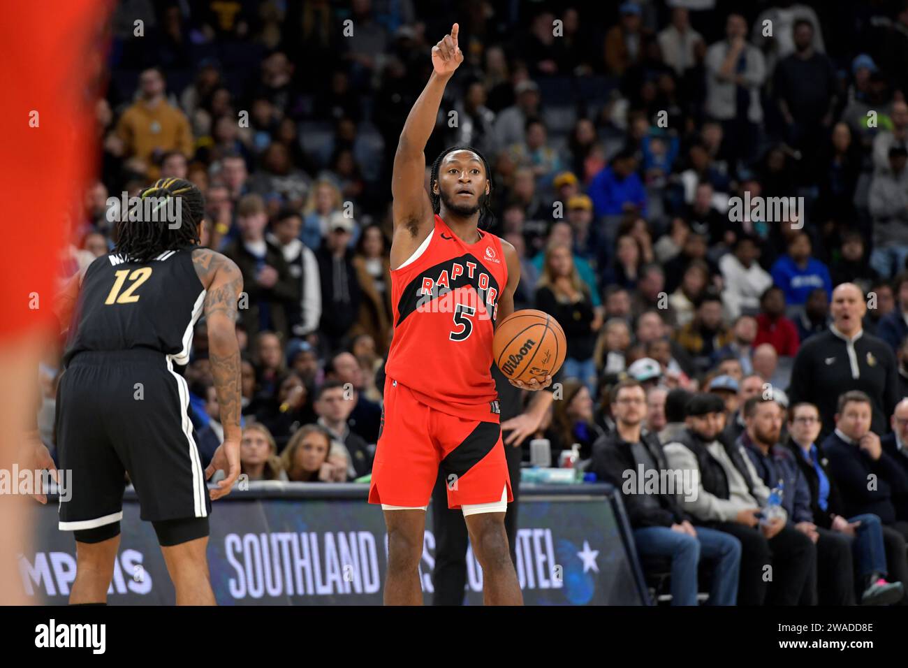 Toronto Raptors guard Immanuel Quickley (5) plays in the second half of ...