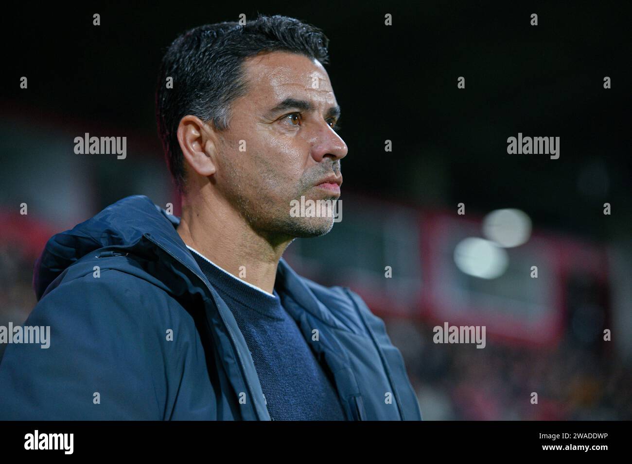 Girona, Esp. 03rd Jan, 2024. GIRONA FC-ATLÉTICO DE MADRID January 03, 2024 Míchel Sánchez head ...