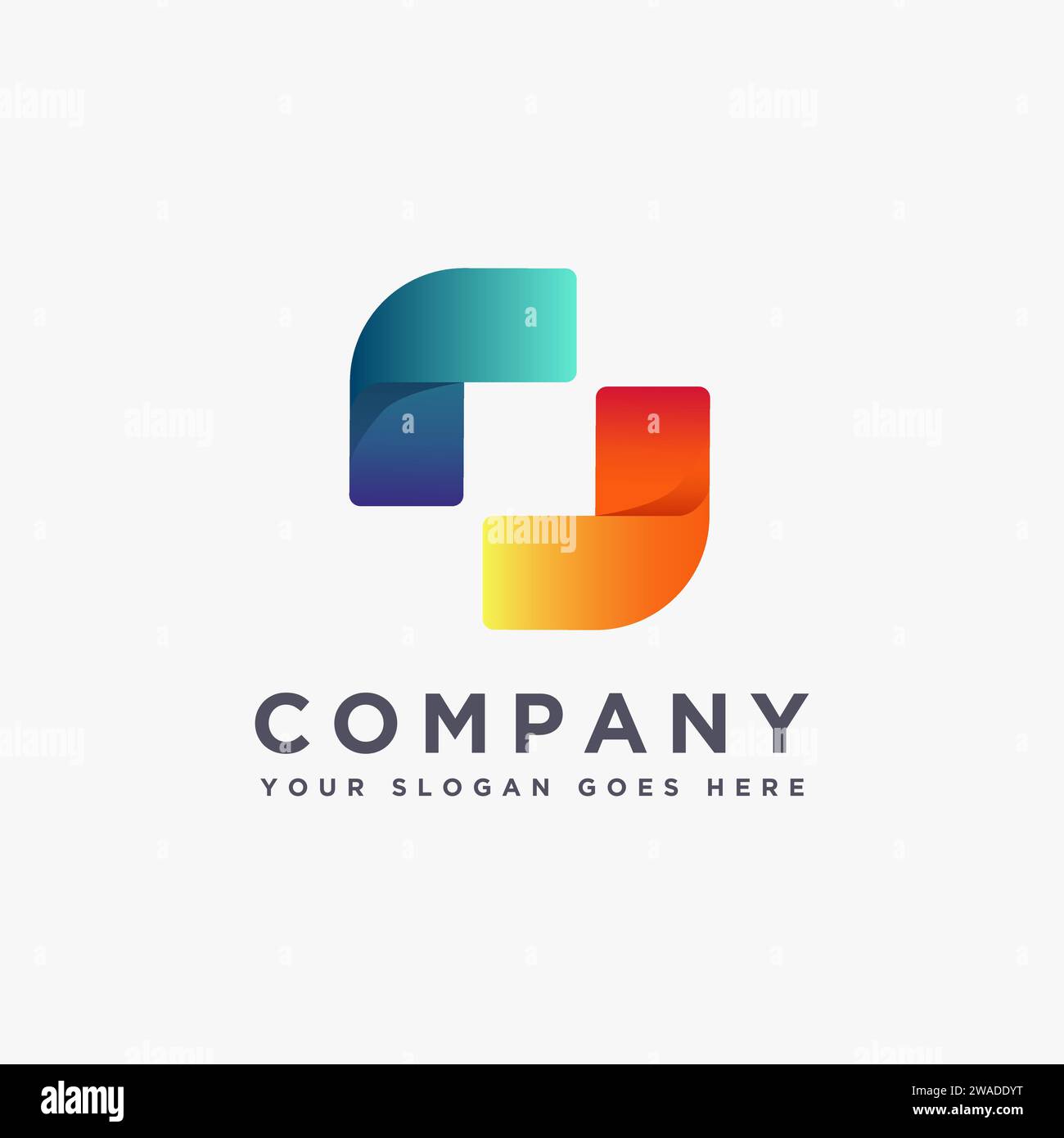 Modern abstract gradient technology exchange logo icon vector template ...